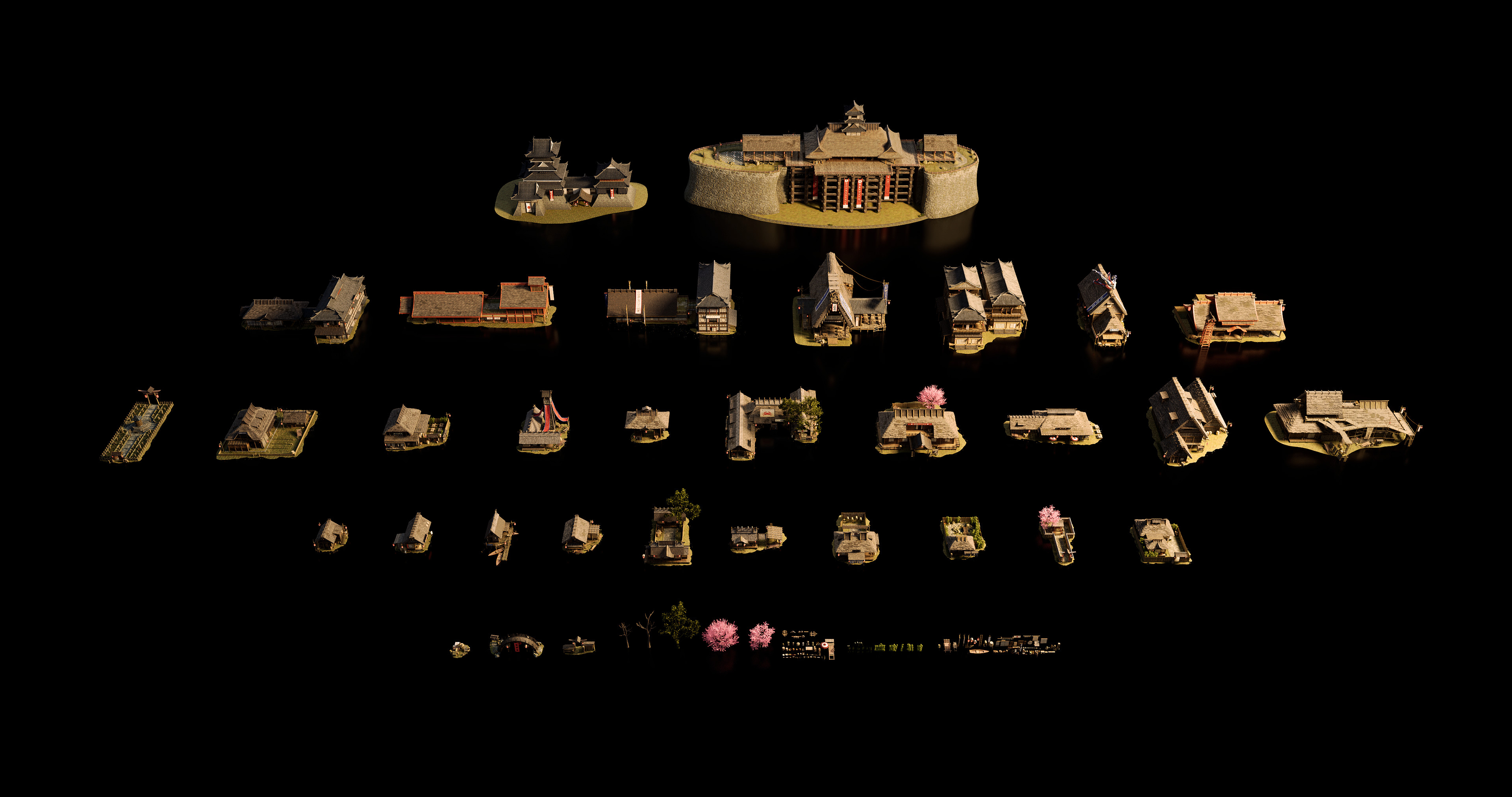 KitBash3D - SHOGUN - 3D Asset Kit | Premium Assets for Movies & Video Games