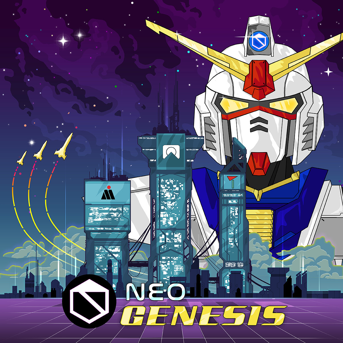 ArtStation - Gundam Themed "Neon Genesis" Schwag Commission