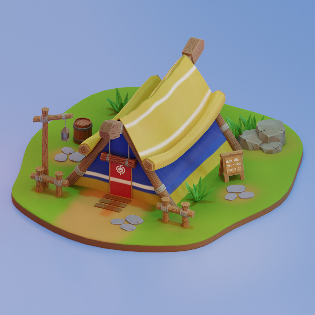 ArtStation - Prontera Siuth Gate Fishing Tend from ROX