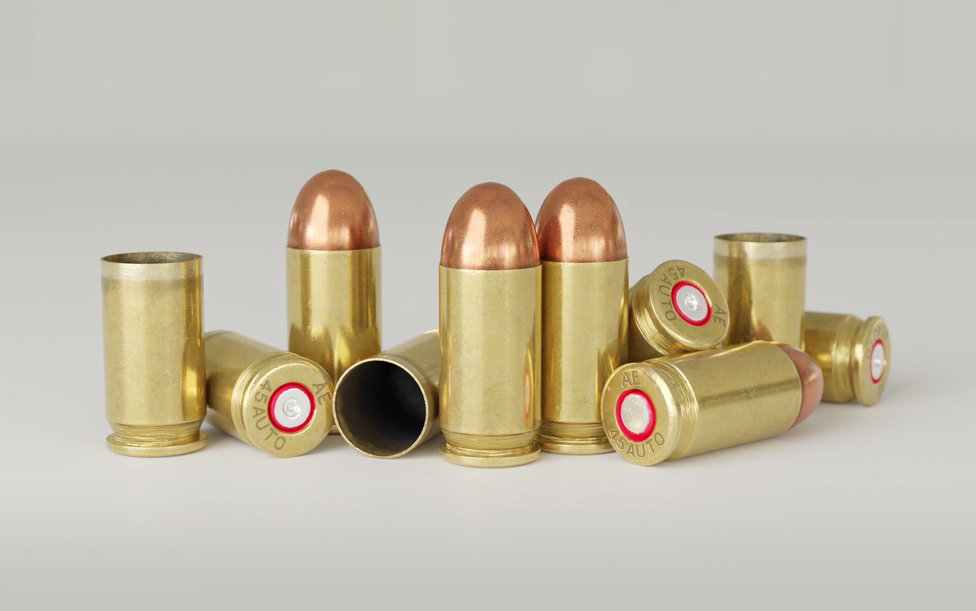 ArtStation - .45 ACP Ammo and used shells
