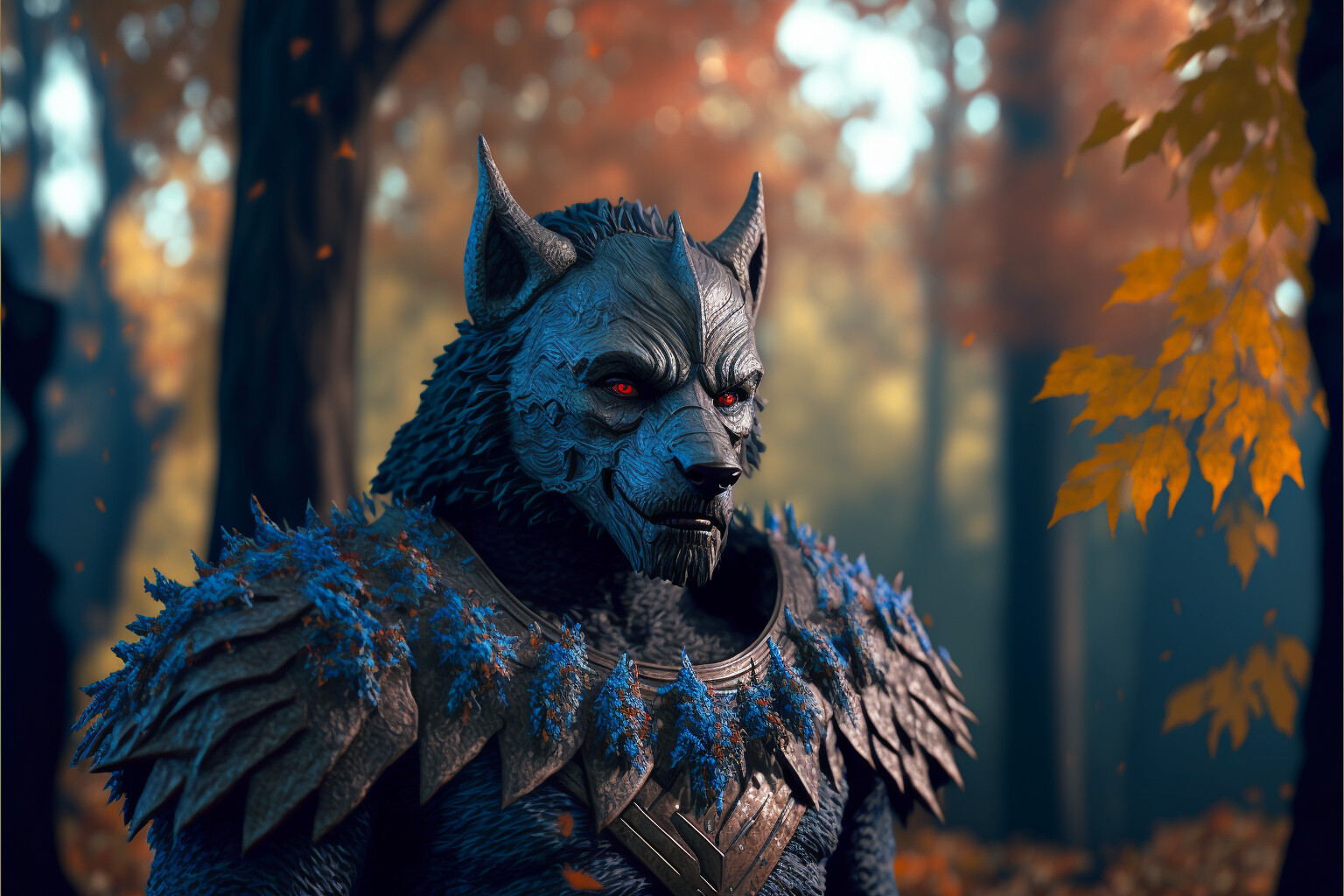 ArtStation - Blue Moon Wolf Knight