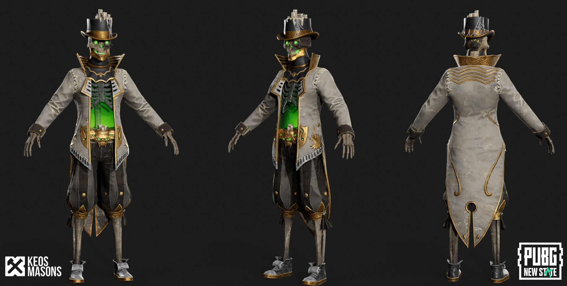 KEOS MASONS - PUBG New State - Halloween Skeleton Conductor Lv1