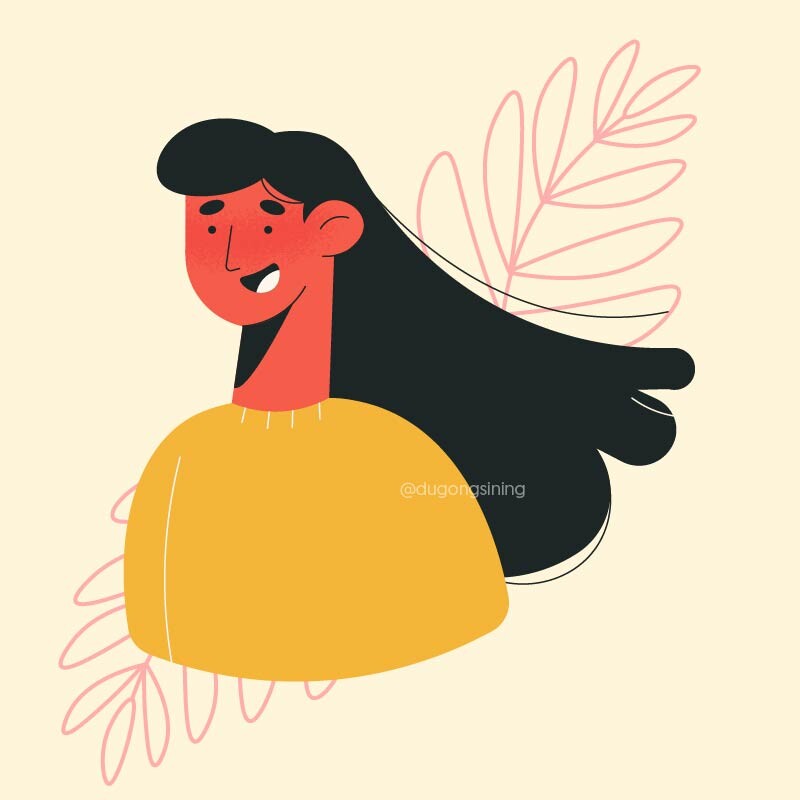 ArtStation - Flat Illustration Portraits