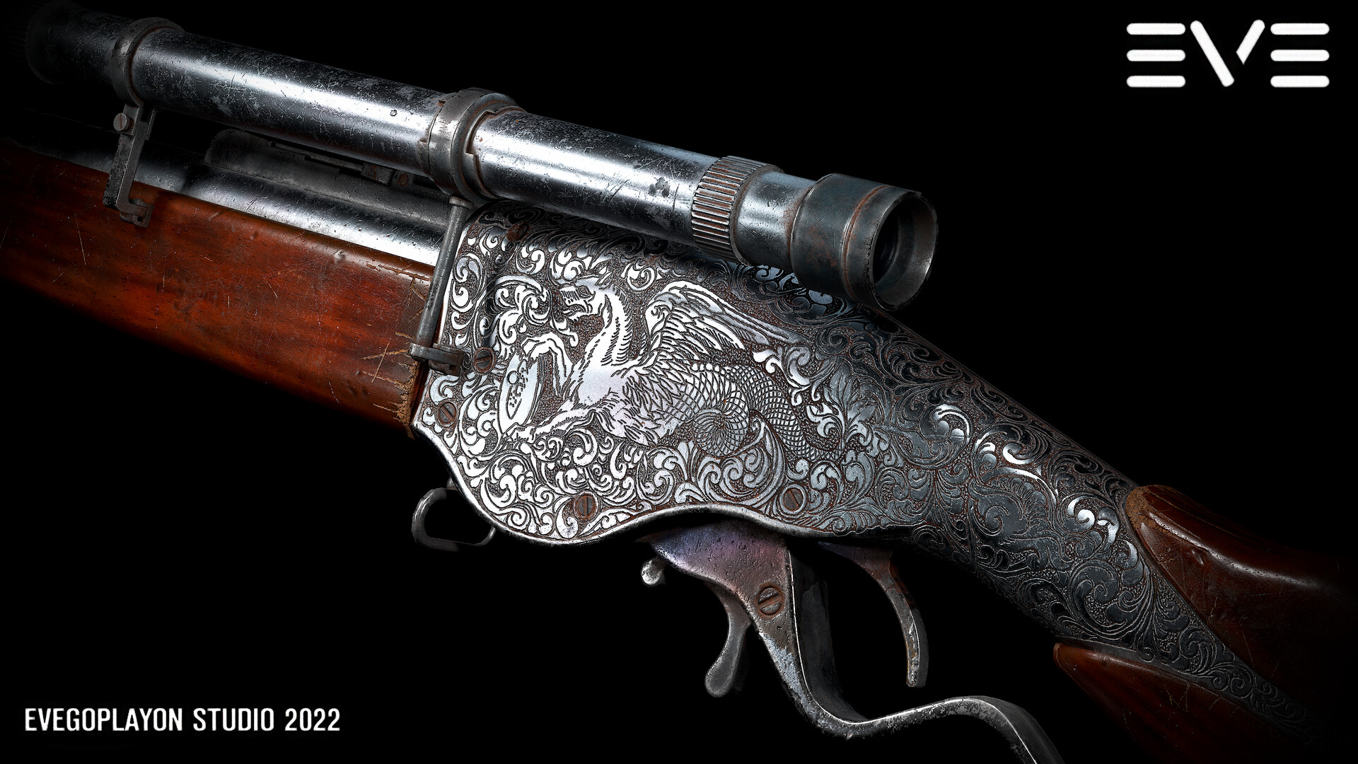 EVEGOPLAYON - Evans Repeating Rifle - WW2 Weapon Asset