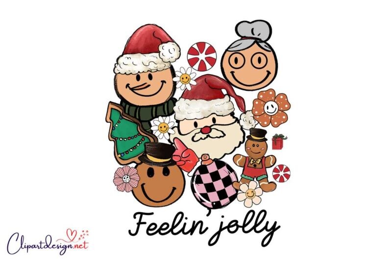 ArtStation - Feelin Jolly Christmas Characters PNG Sublimation Digital ...