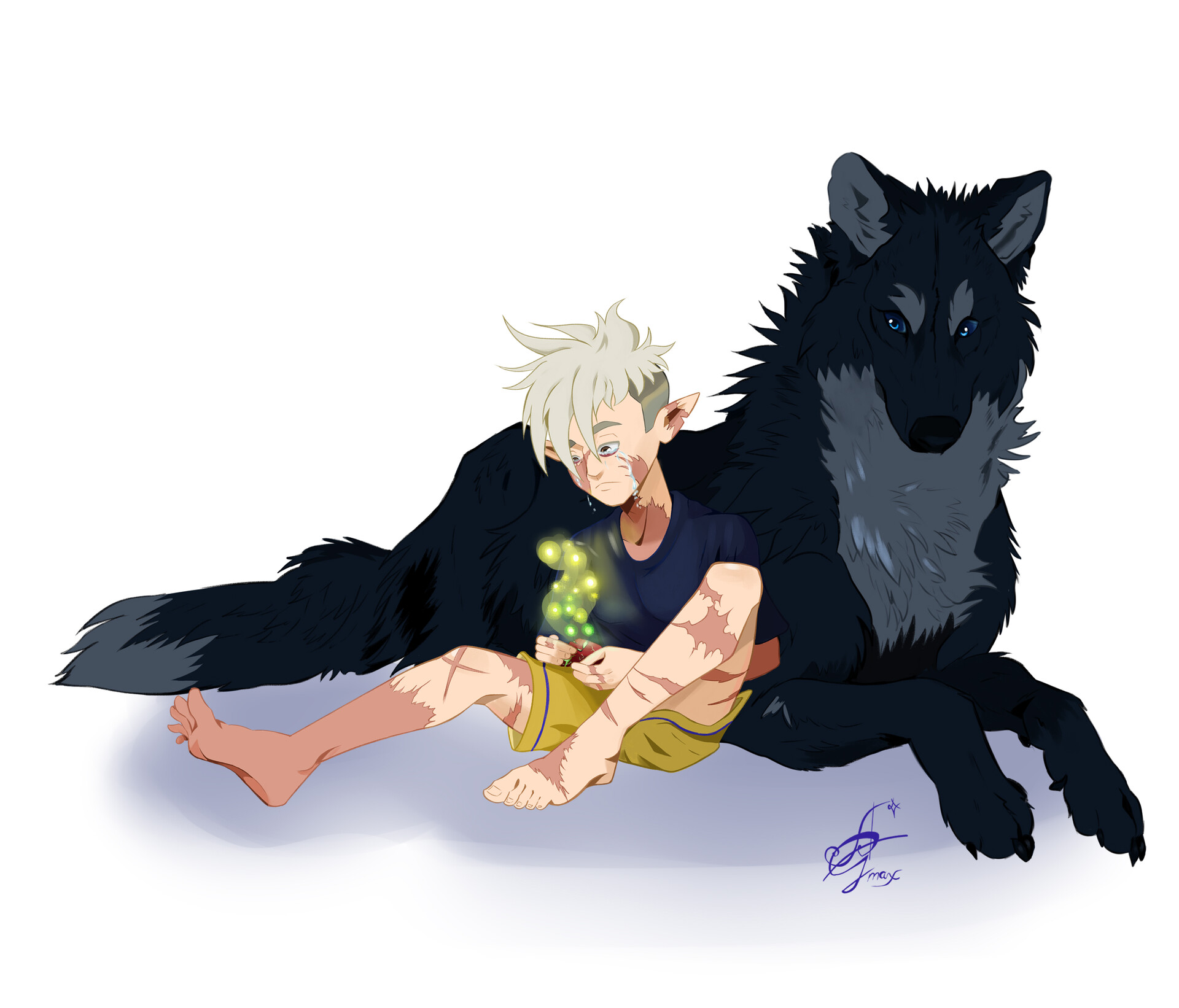 ArtStation - Hunter and Wolf