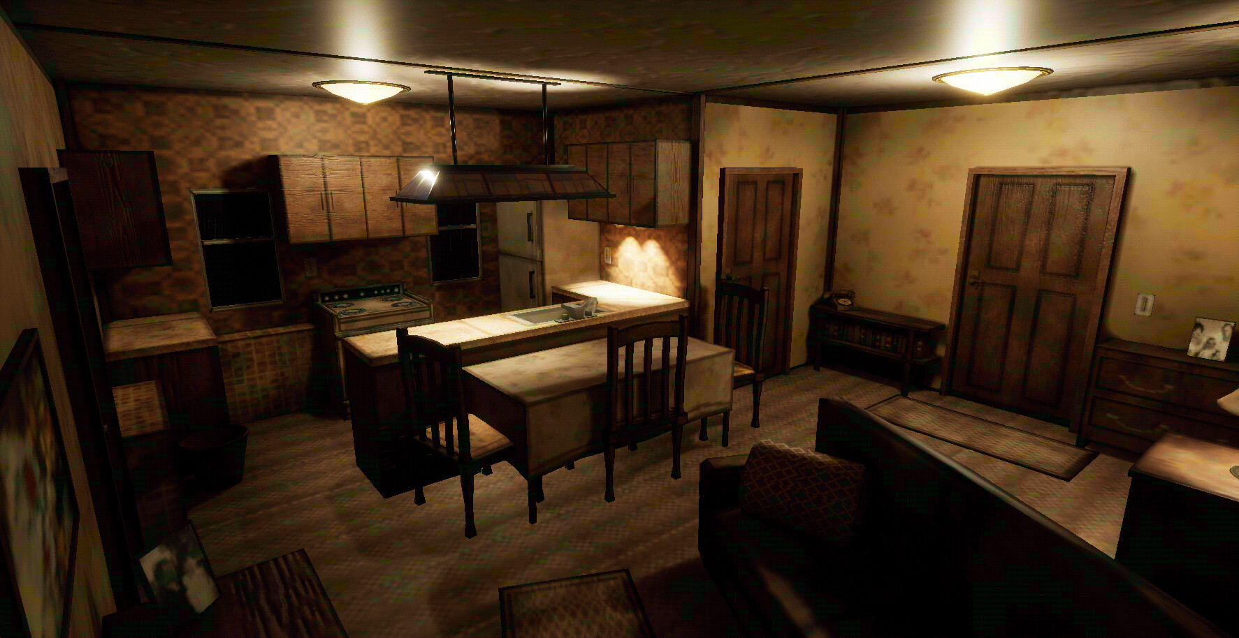 ArtStation - INJUSTICE: PS1 inspired project - Detective's Flat Living ...