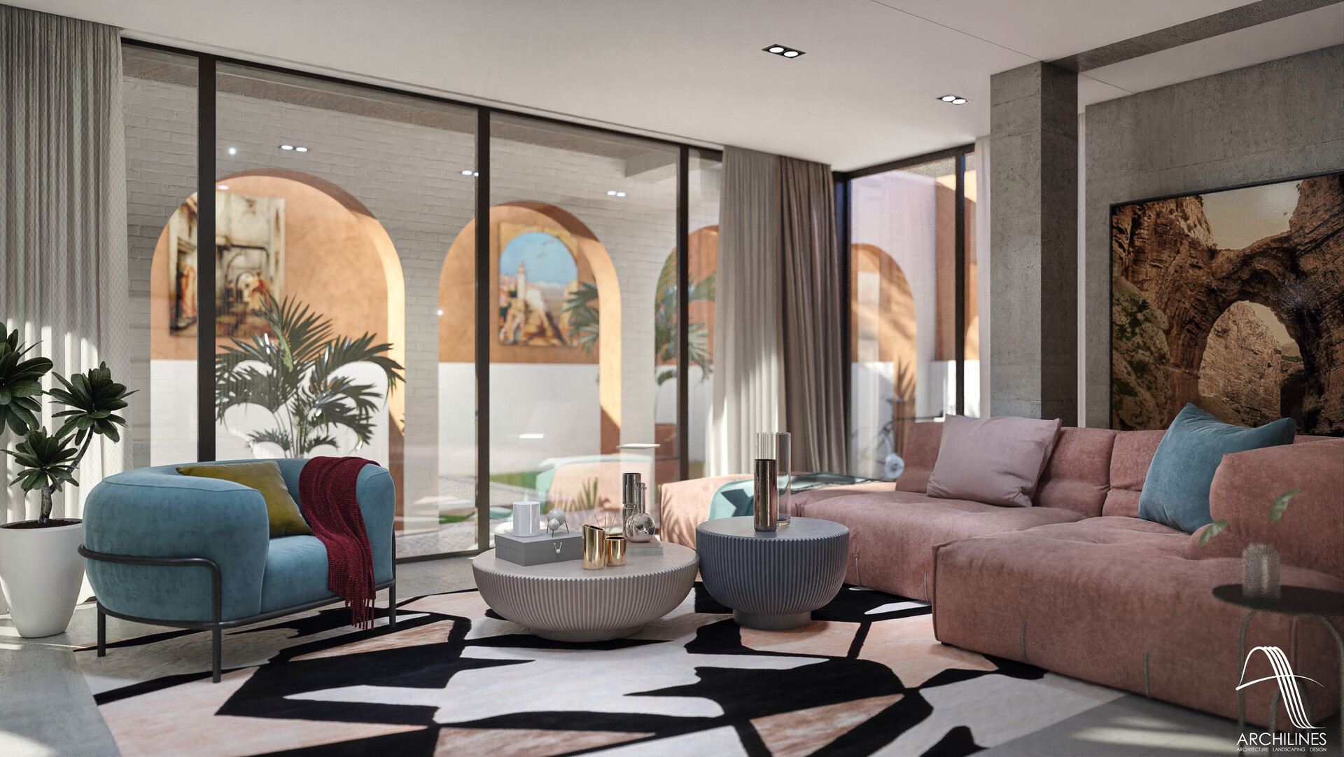 ArtStation - Interior Algerian modern style