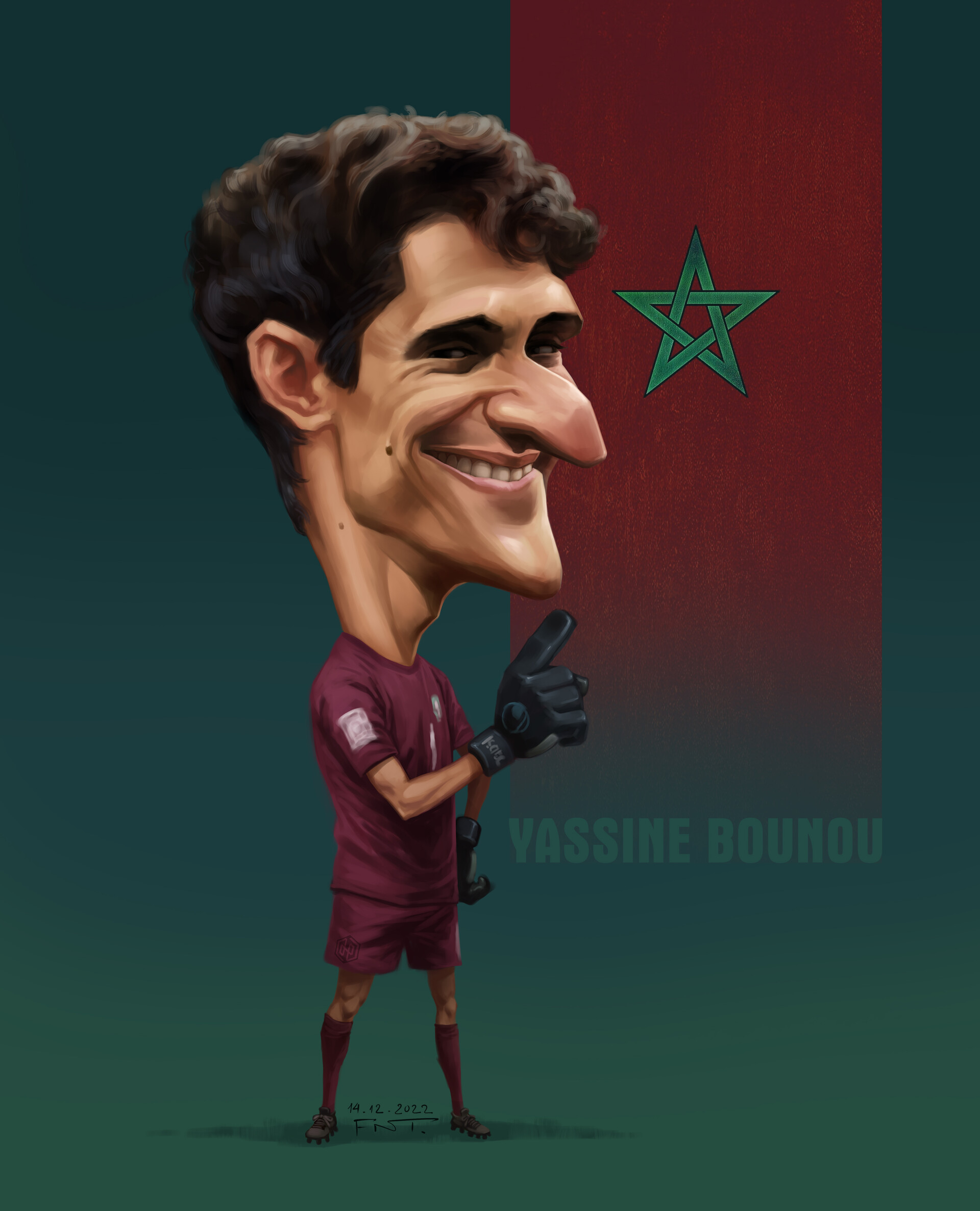 ArtStation - Yassine Bounou_caricature