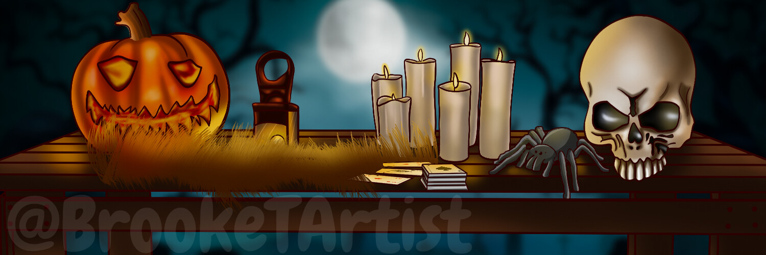 ArtStation - Spooky Skull Banner