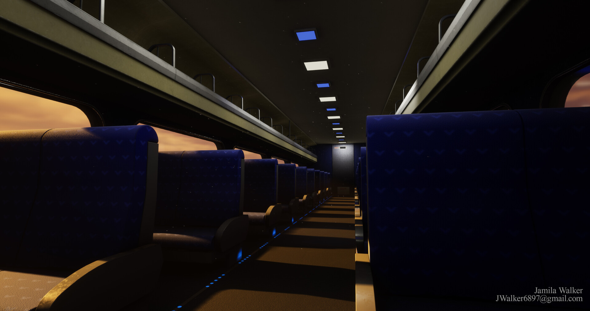 ArtStation - Passenger Train Car (Project and Portfolio V: Game Art)