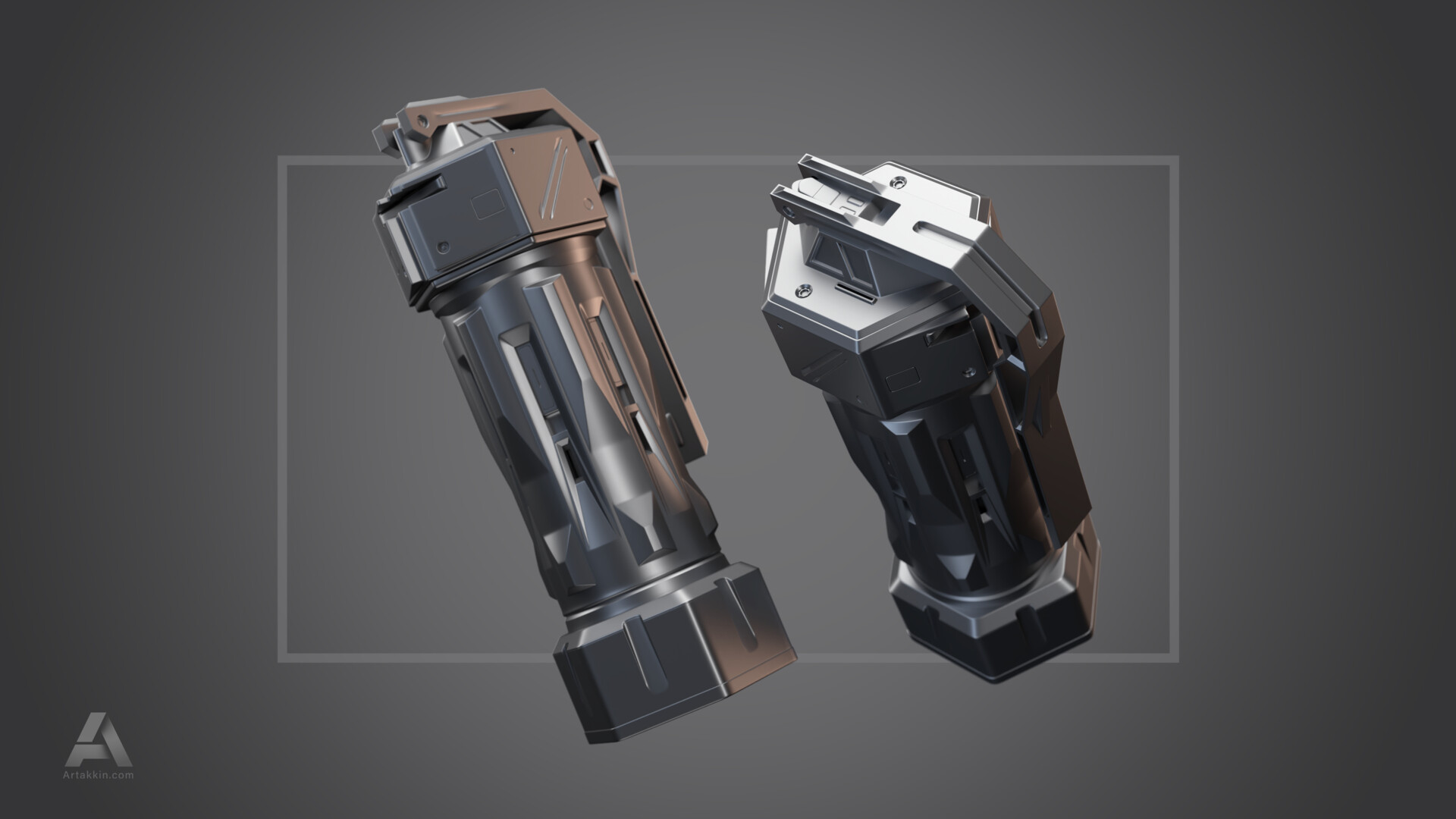 Alvaro Garcia (Artakkin) - Hard Surface Grenade (videogame-ready)