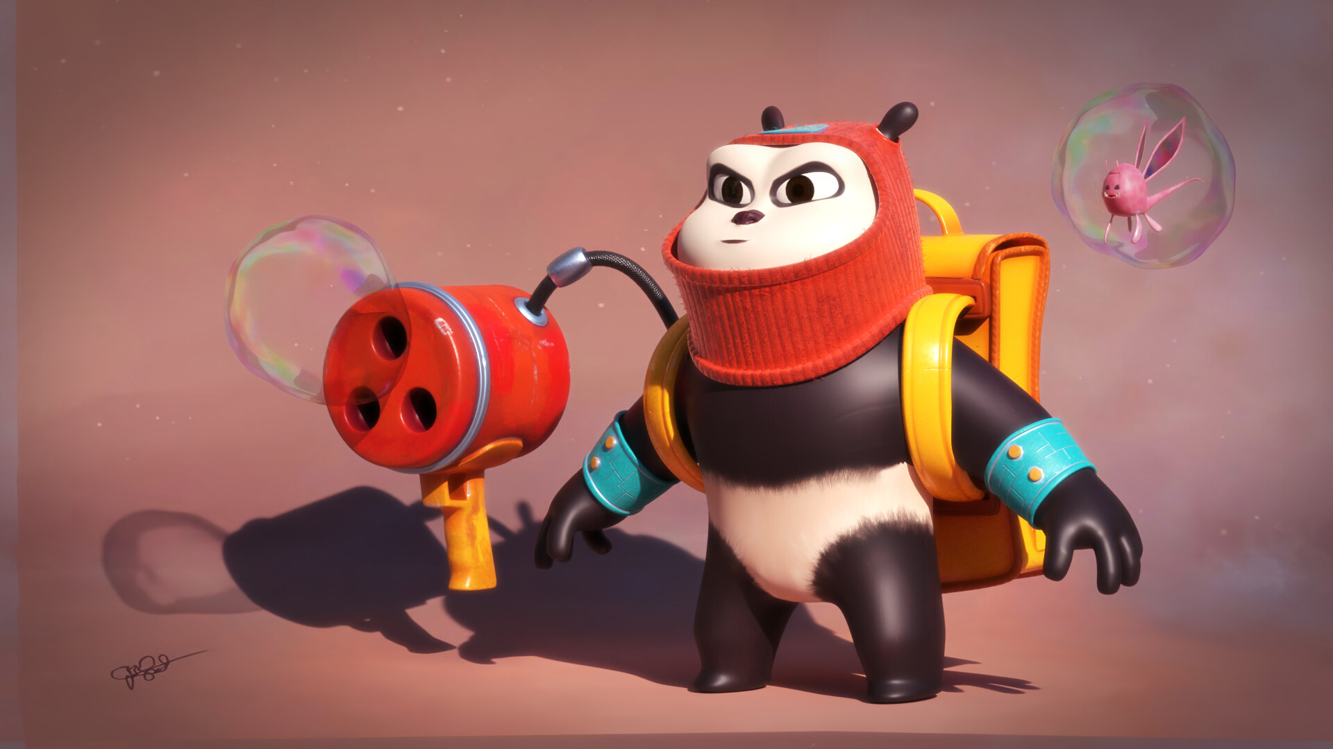ArtStation - Panda 3D Sculpture - Joel Santana's illustration