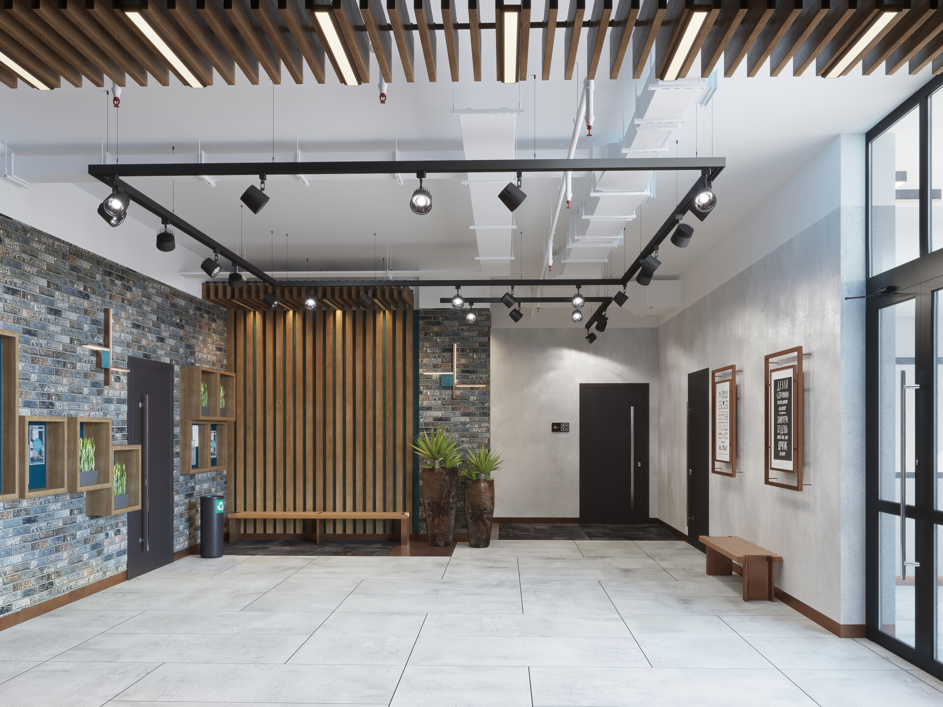 ArtStation - Hall interior of the residential complex