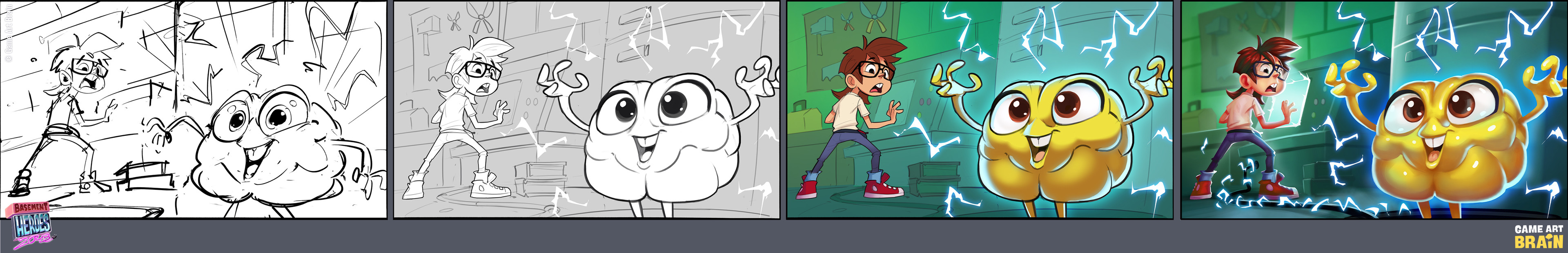 Game Art Brain - Creation & Consulting - Basement Heroes - Illustrations