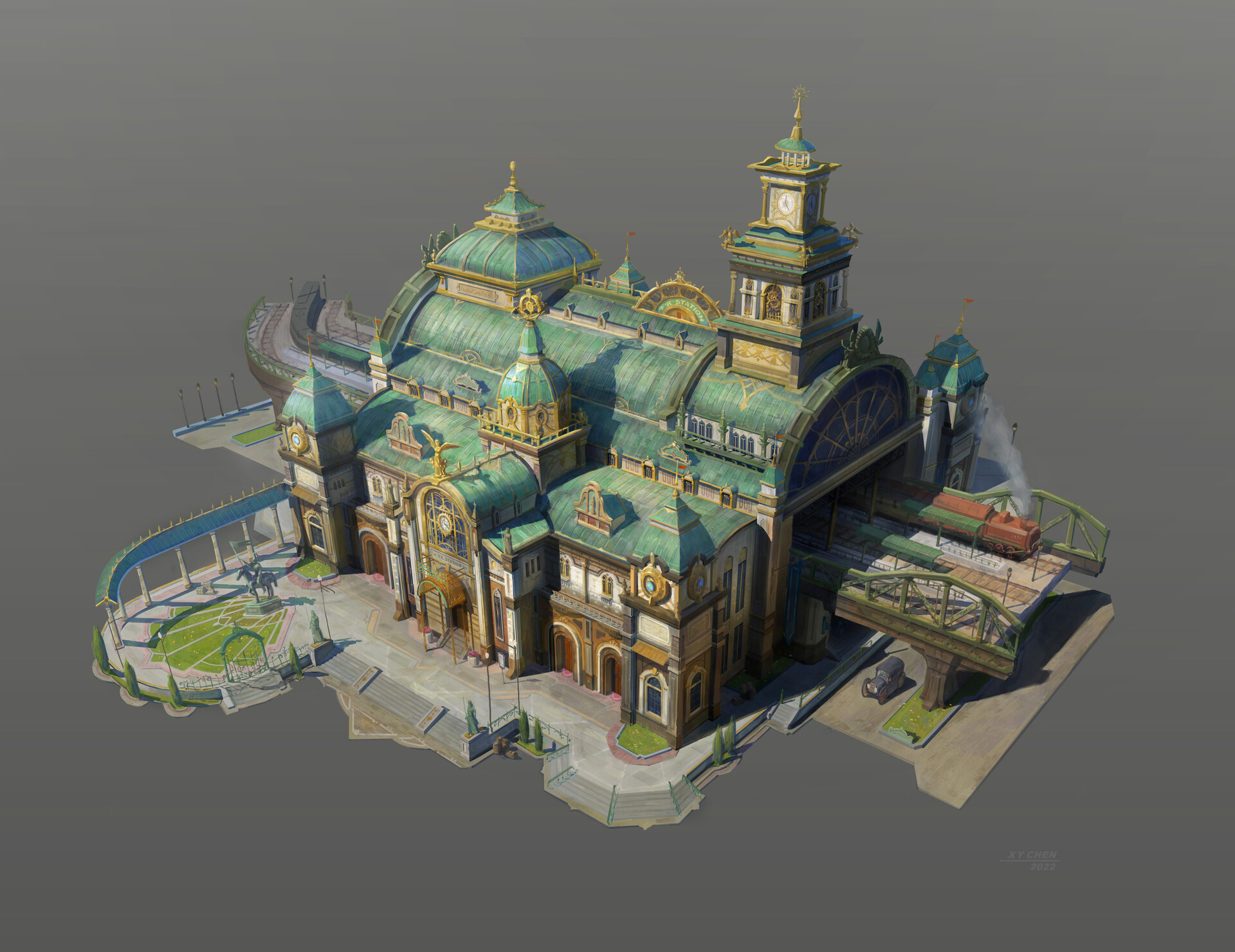 ArtStation - Victorian Train Station2