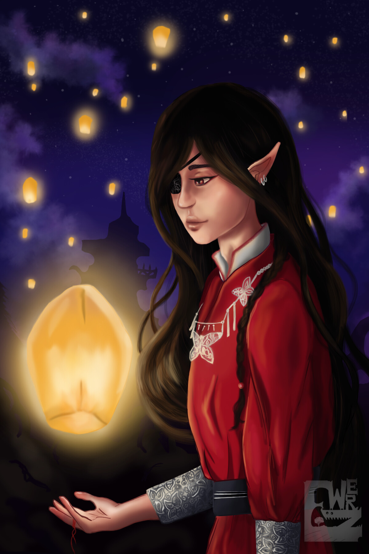 ArtStation - Hua Cheng and lanterns