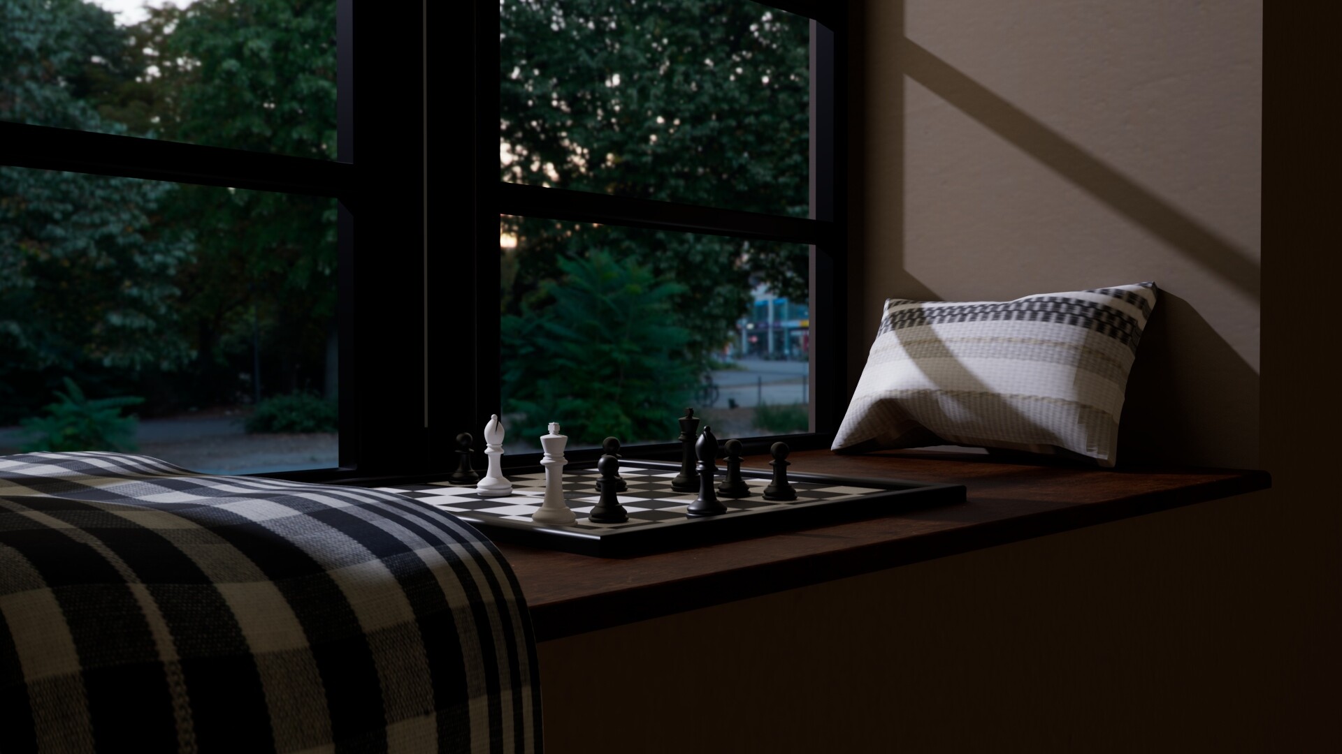 ArtStation - Chess Game on the Window Sill