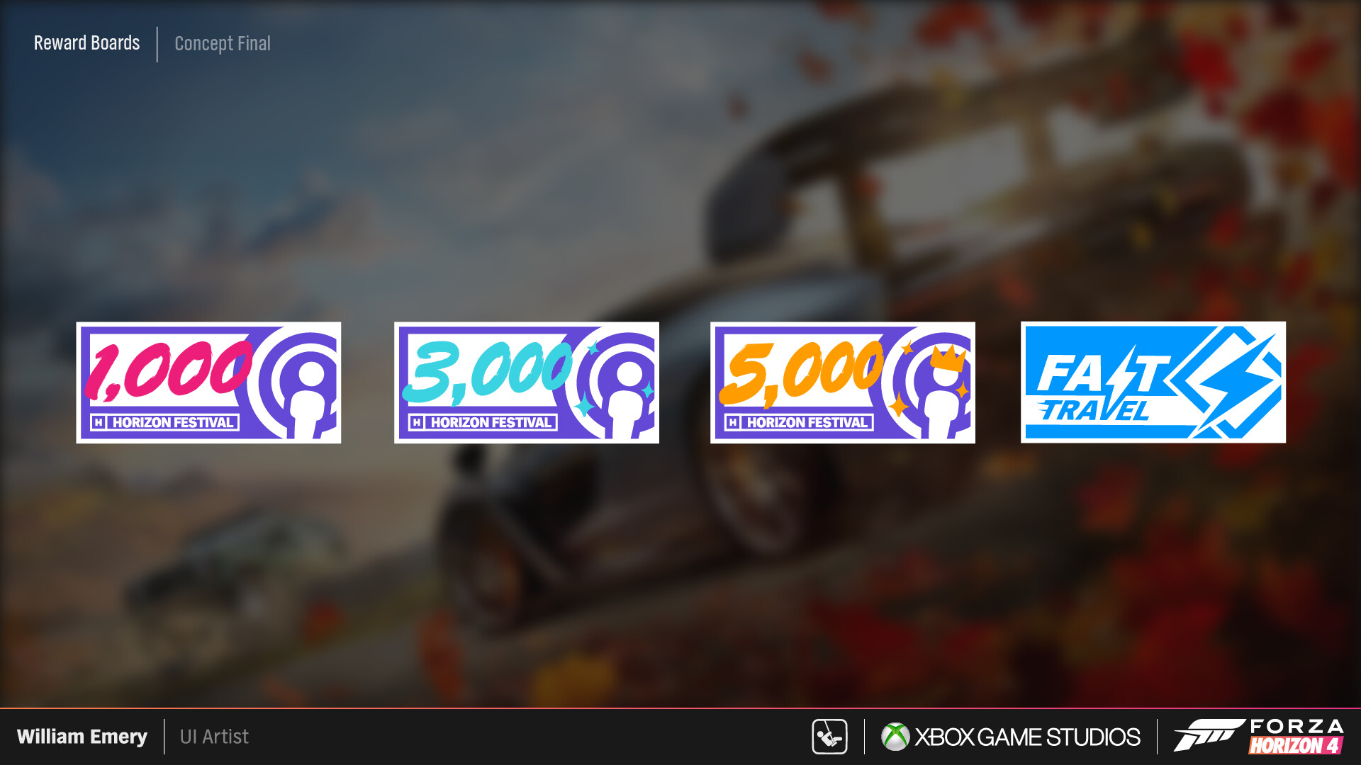 William Emery - Forza Horizon 4 - Reward Boards