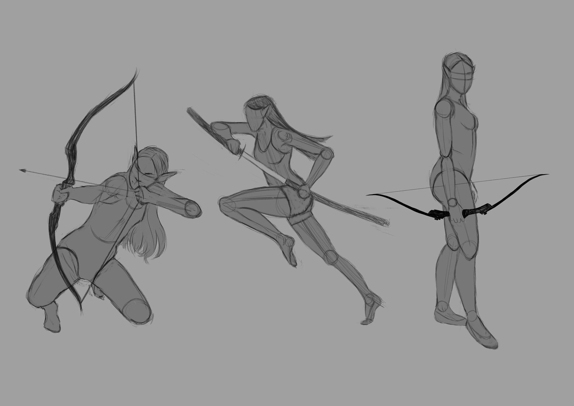 Artstation Sketches Of Poses