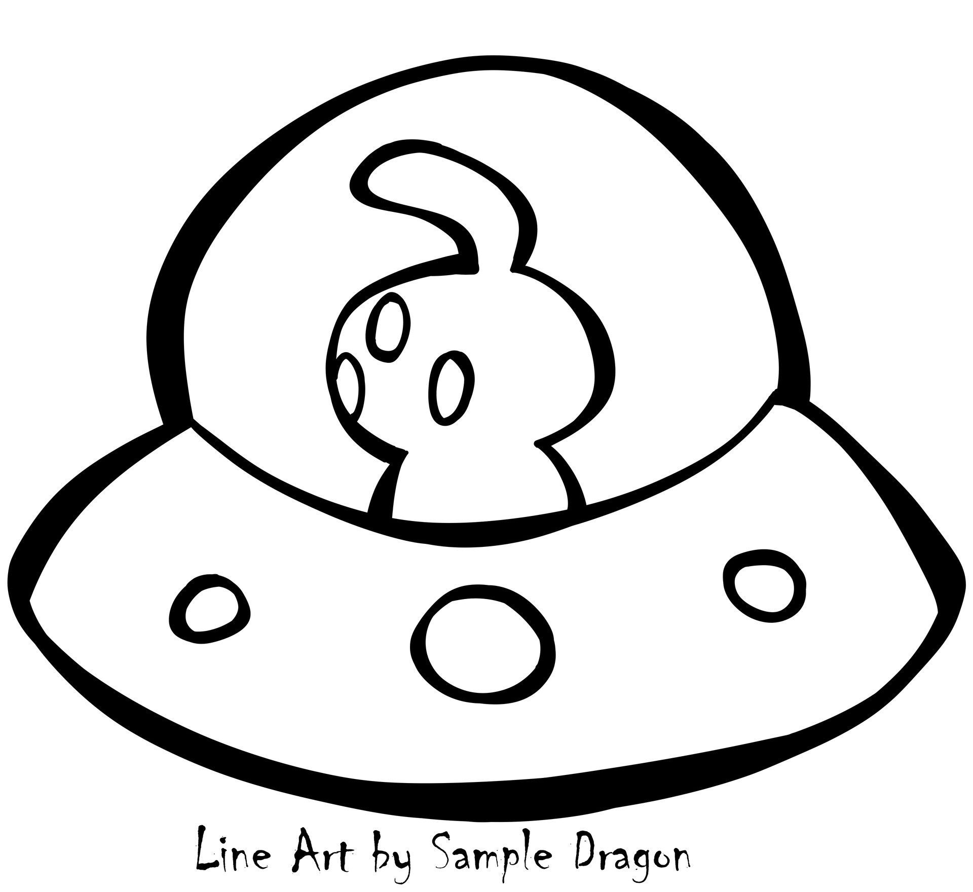 alien ufo coloring page