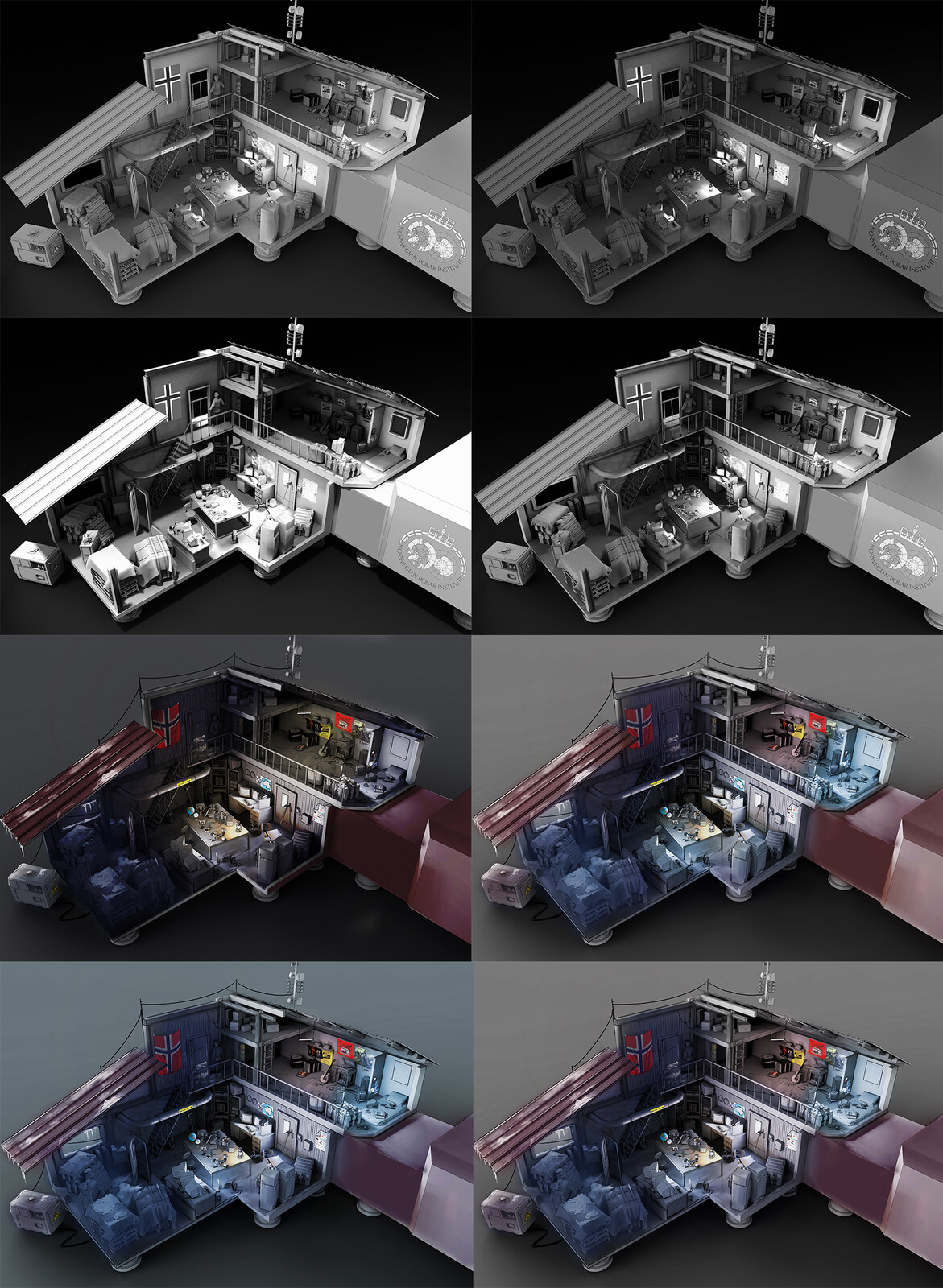 Dave Simon - Norwegian Arctic Research Base - Astronomer's Lab Cutaway