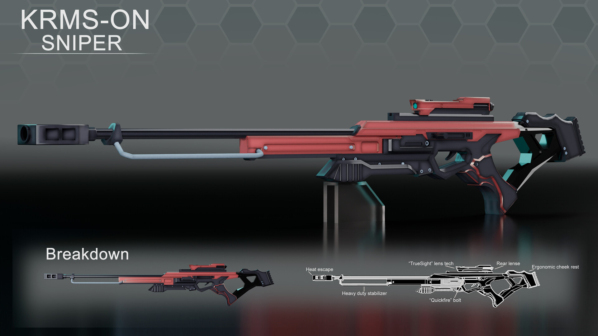 ArtStation - Sci-Fi Gun Sniper Design "KRMS-ON"