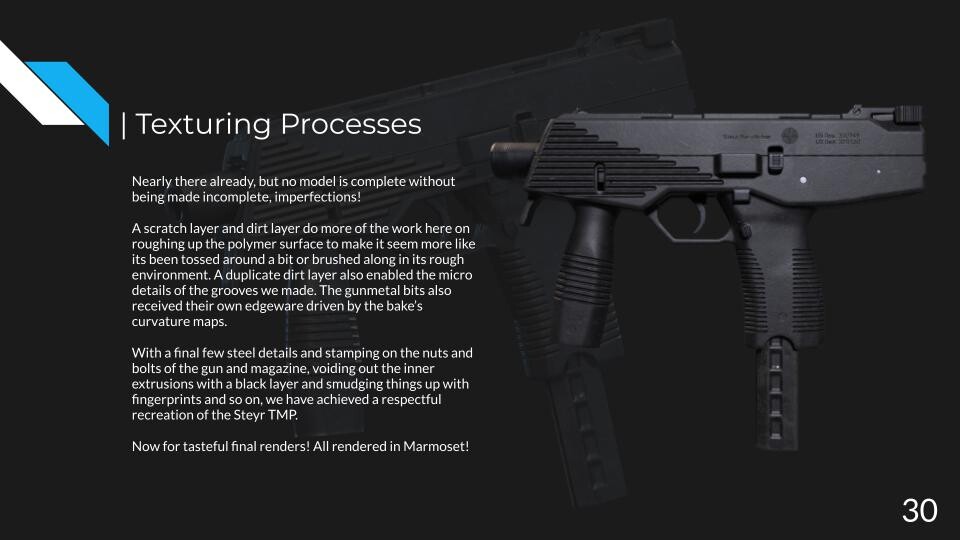 3D Art Portfolio of Jonathan Murray - Steyr TMP - Breakdown