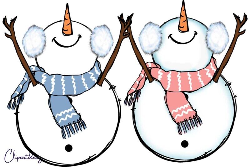 Silly Snowman Clipart
