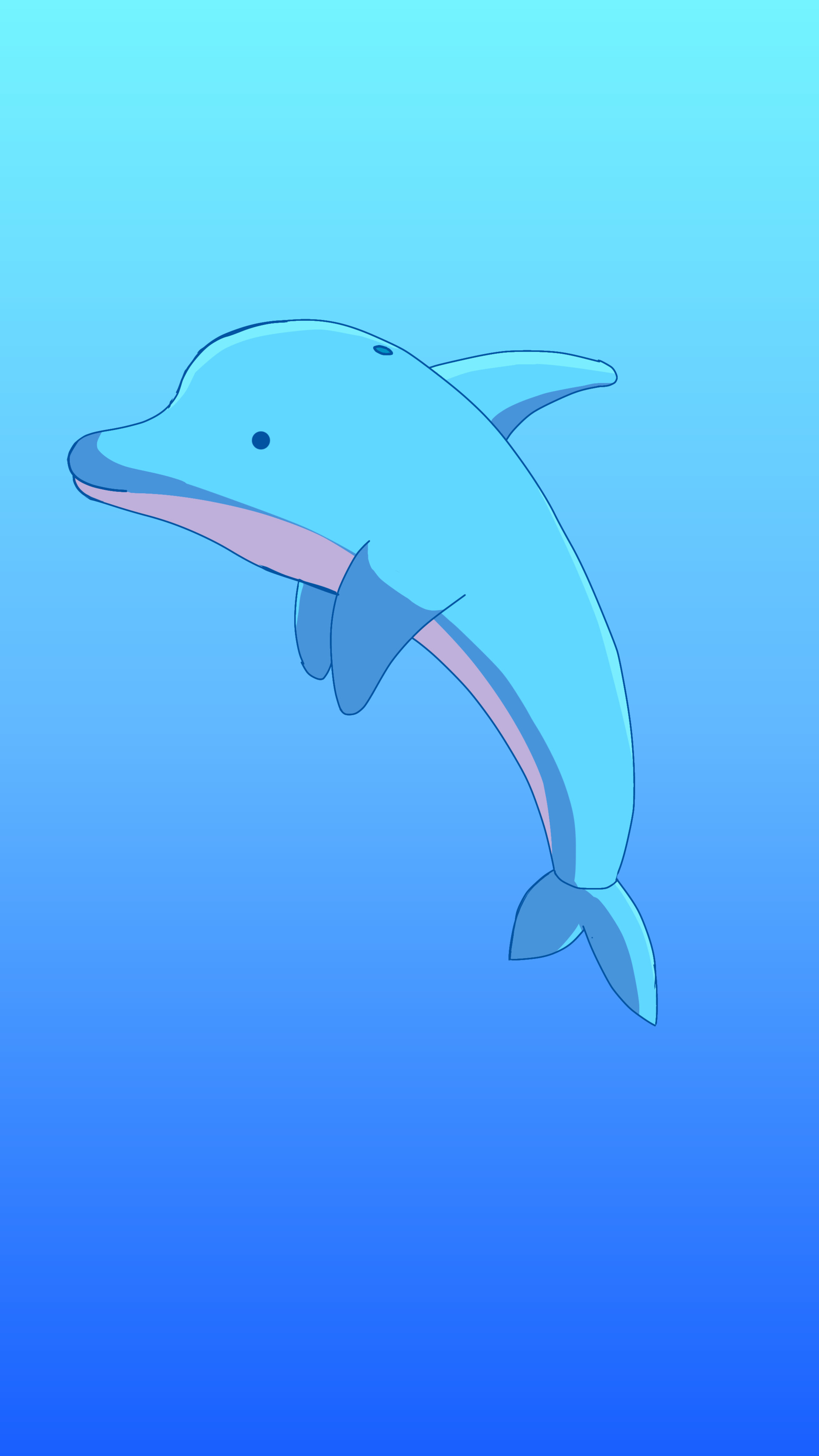 ArtStation - Blue dolphin in the sea