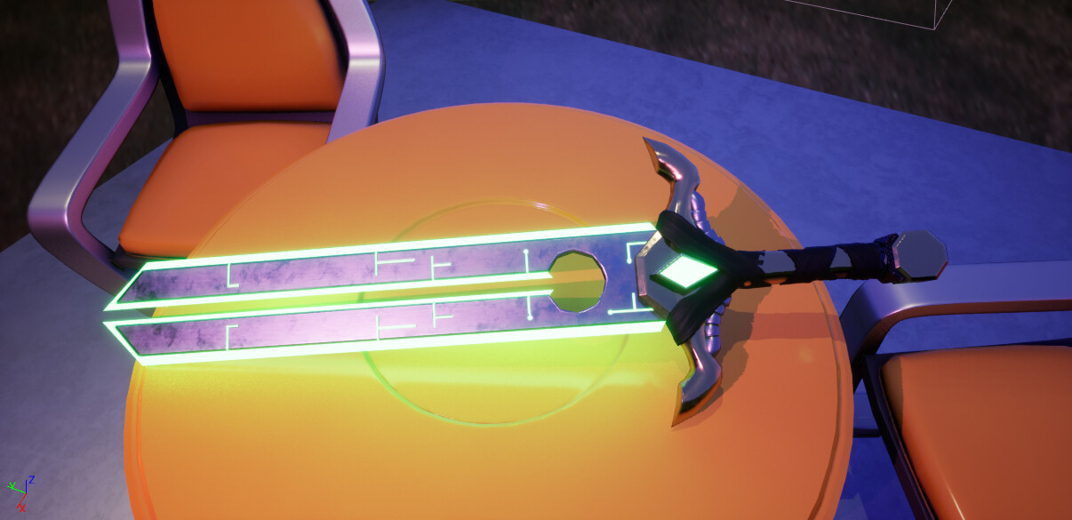 ArtStation - Sword with Emissive Color Change