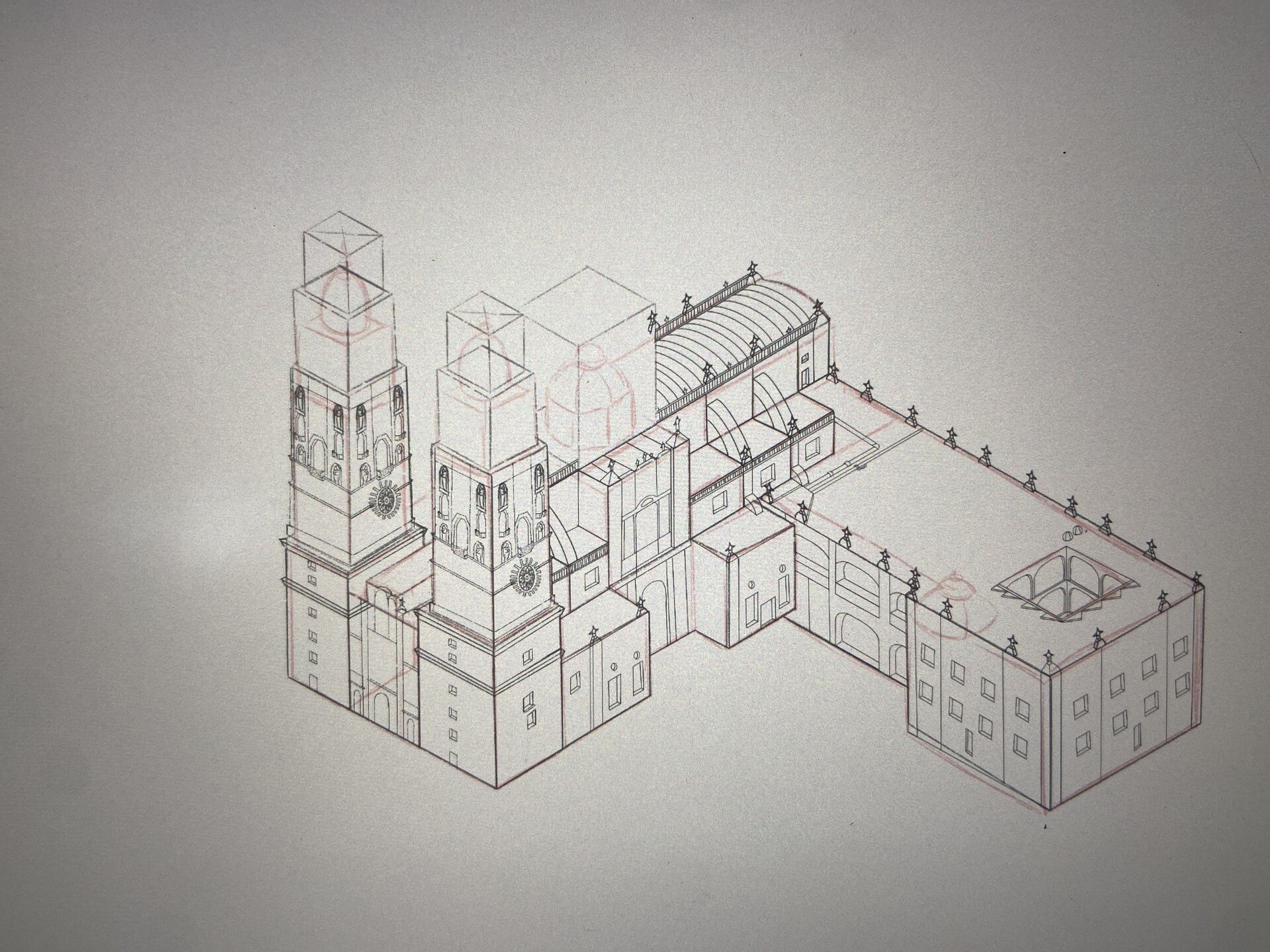 ArtStation - unfinished Morelia Catedral in isometric