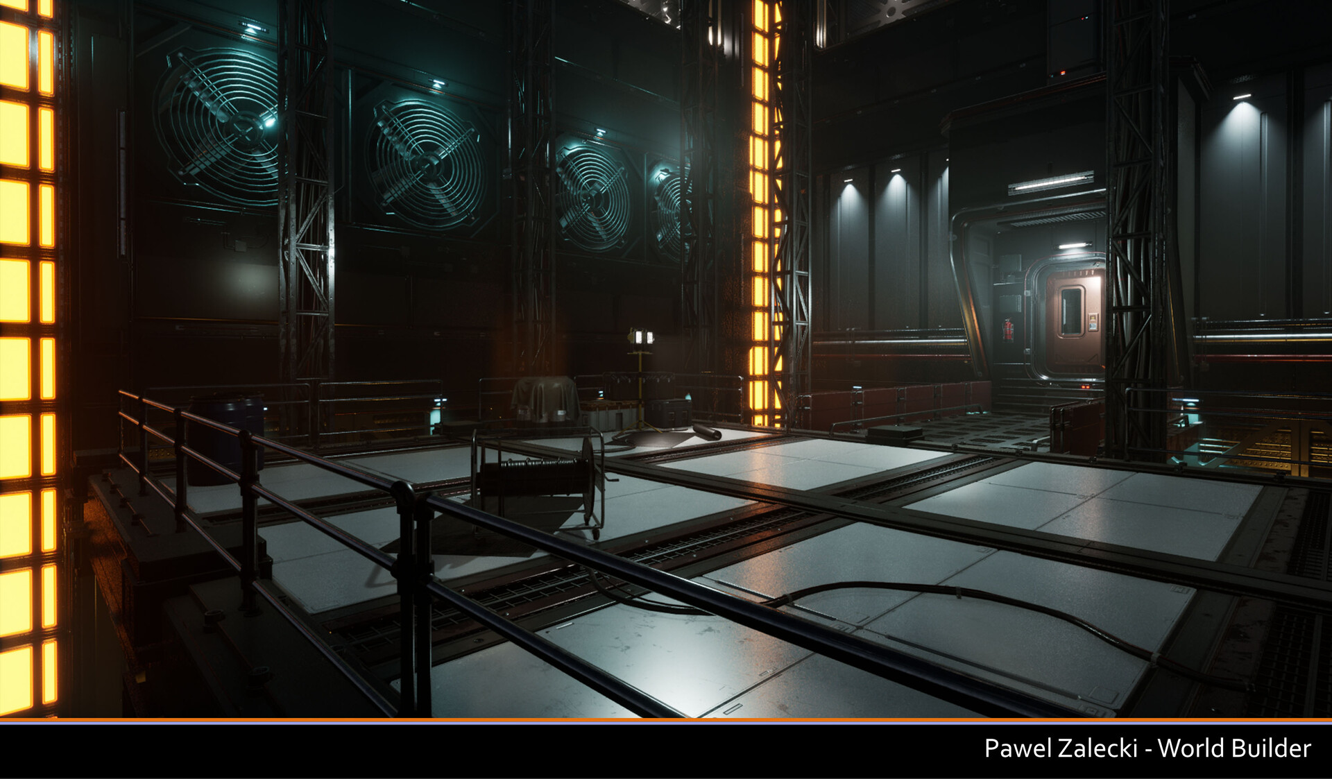 ArtStation - Sci-fi elevator shaft