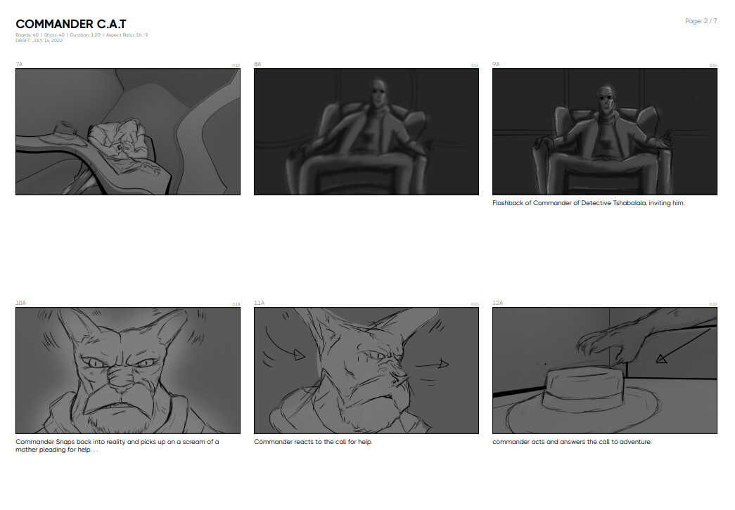 Ndawonde - 3d Animated short Storyboards