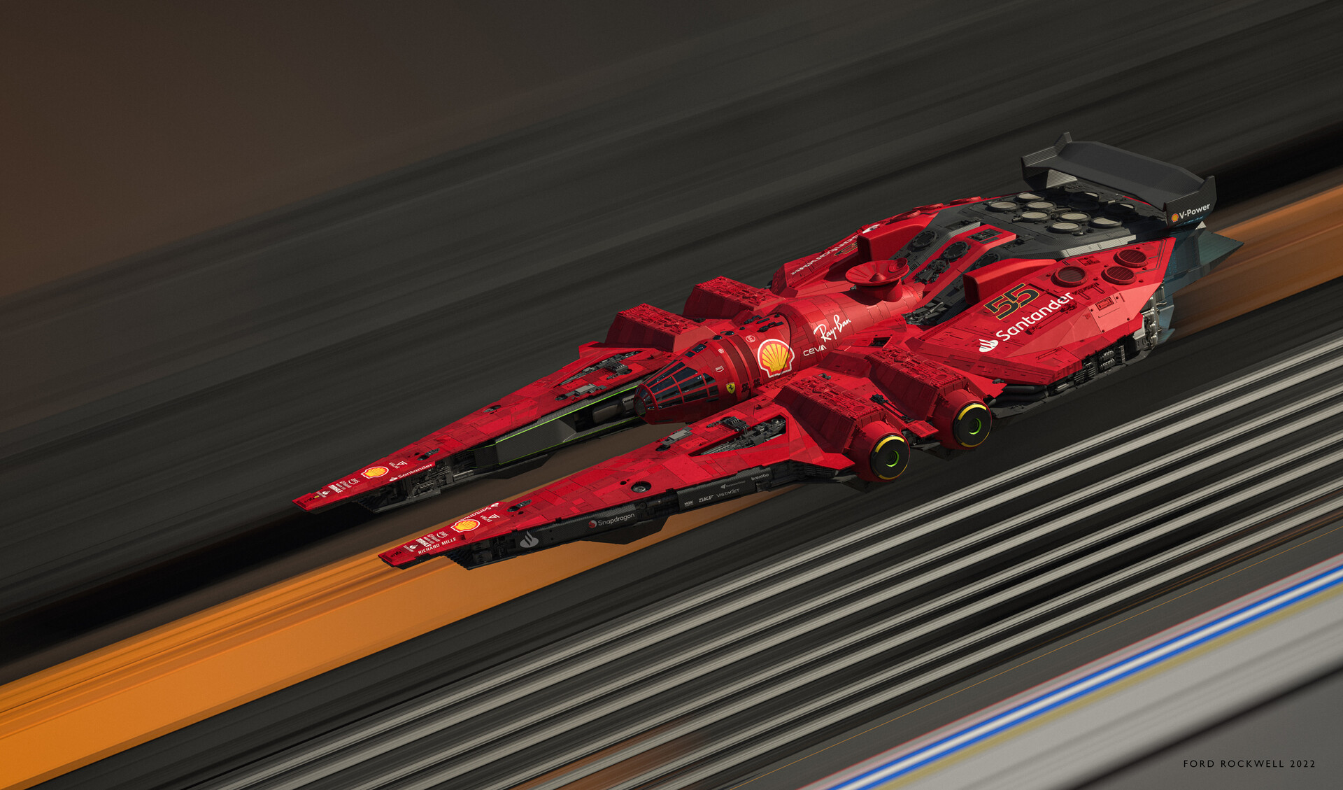 Racing liveries - Ferrari F1-75 by Ford Rockwell : r/ImaginaryStarships