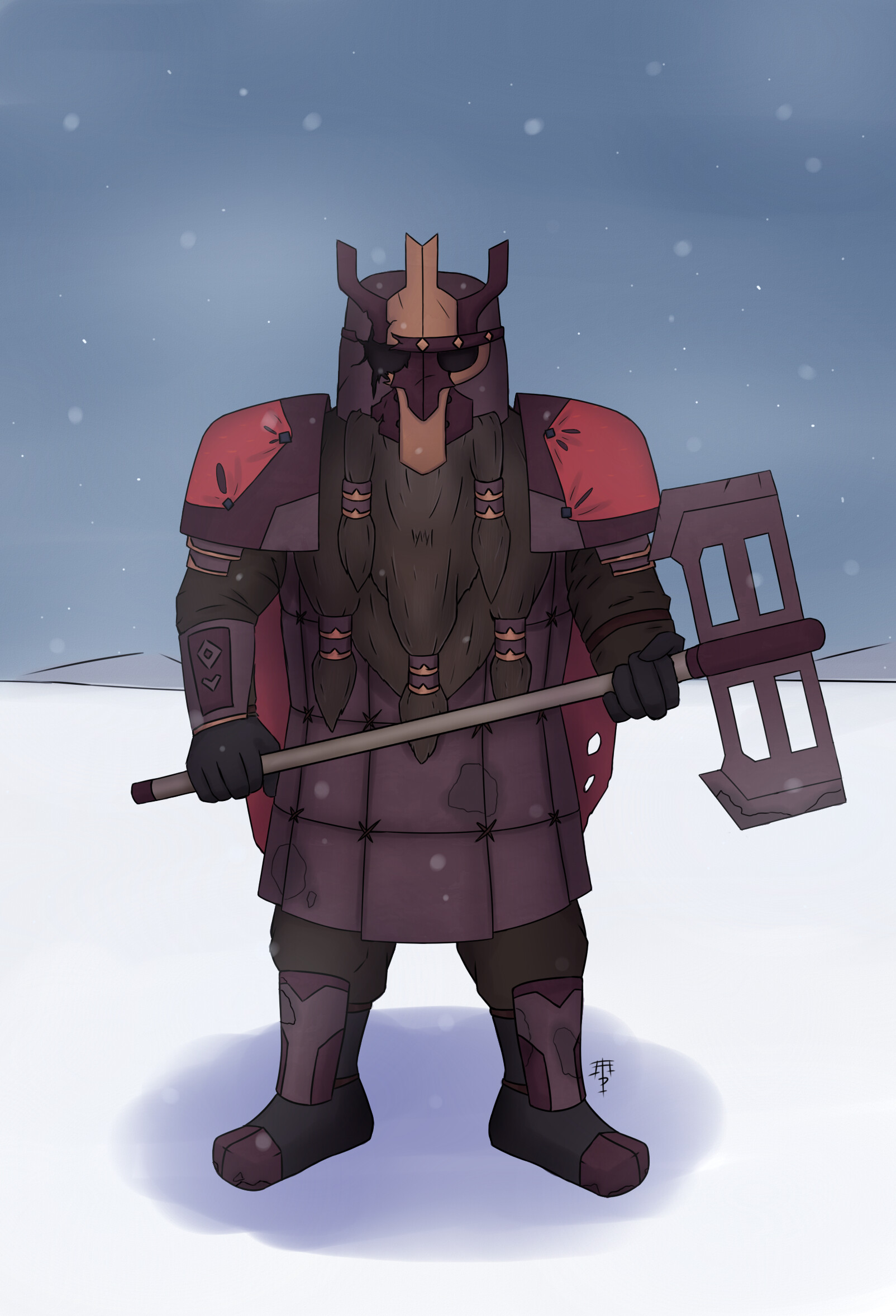 ArtStation - Odrin, god of valor and battles