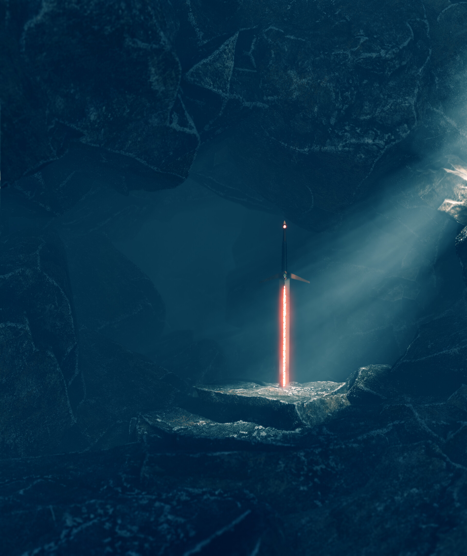 ArtStation - Atmospheric Sword Cave