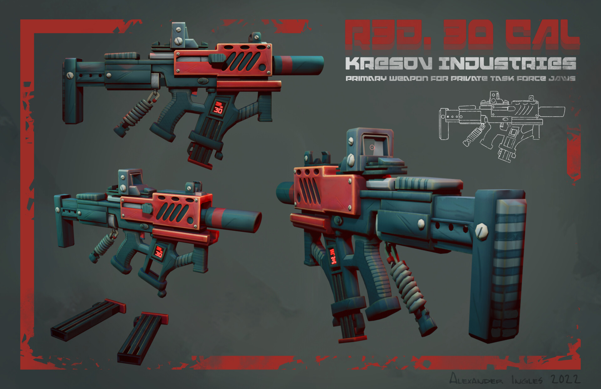 ArtStation - R3D 30 cal PDW