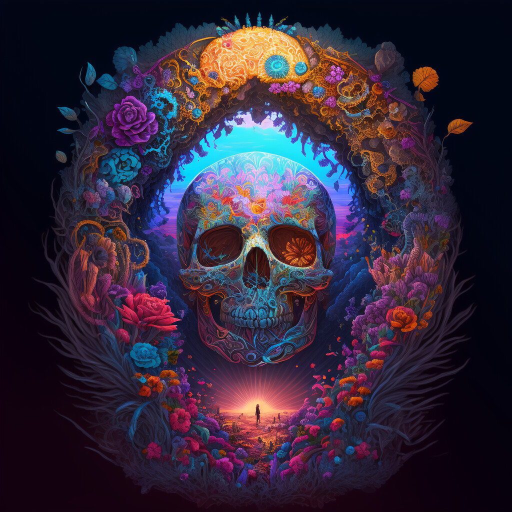 ArtStation - Psychedelic Skull