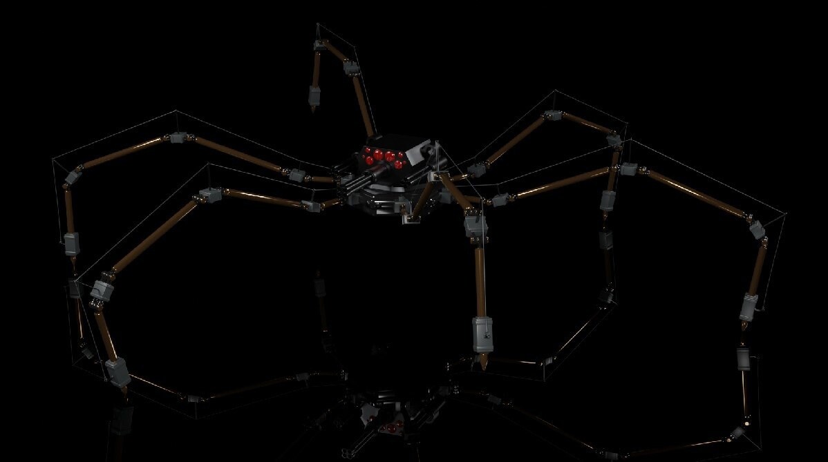 ArtStation - Mechanical spider turret