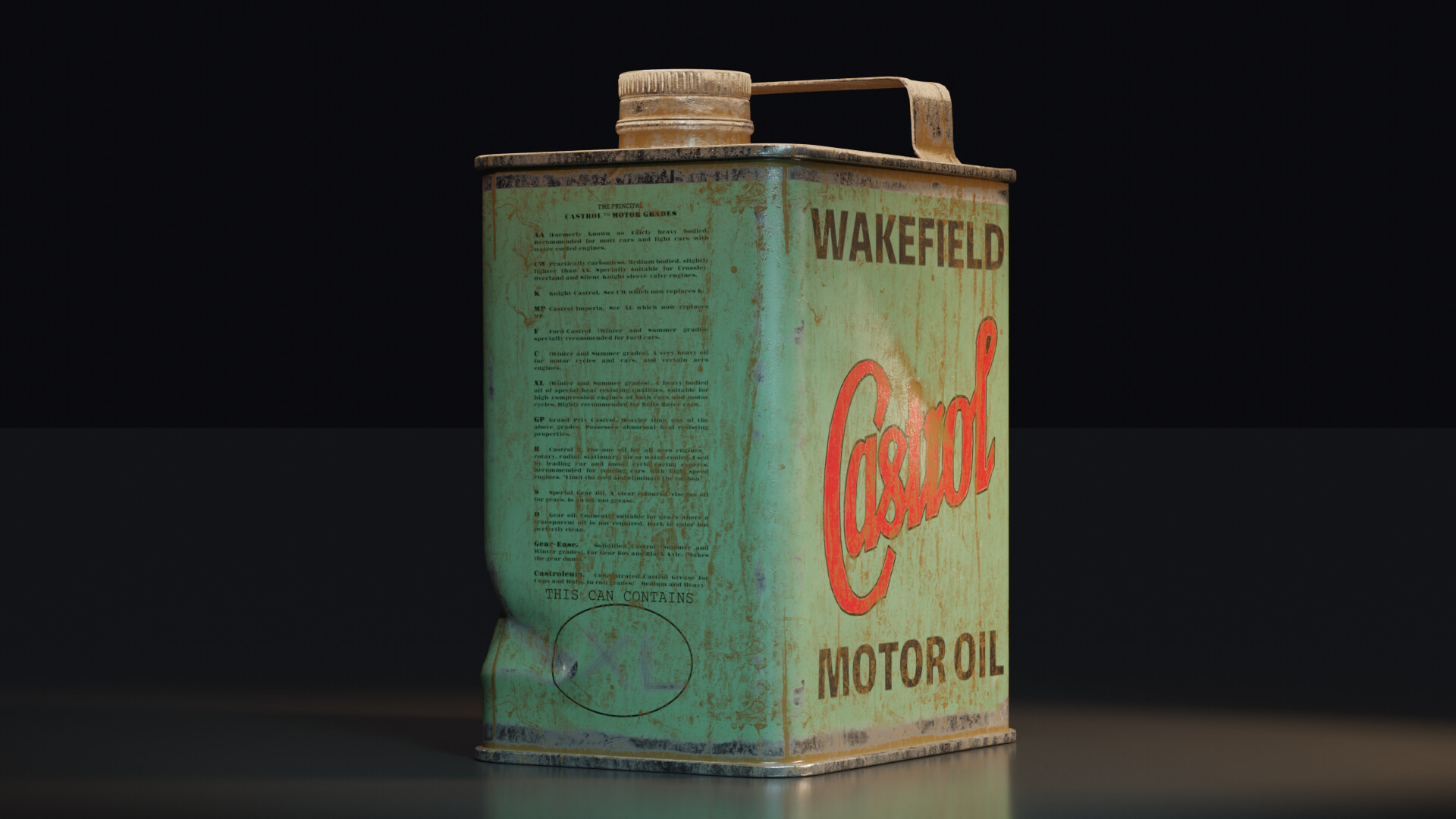 ArtStation - old oil Castrol can