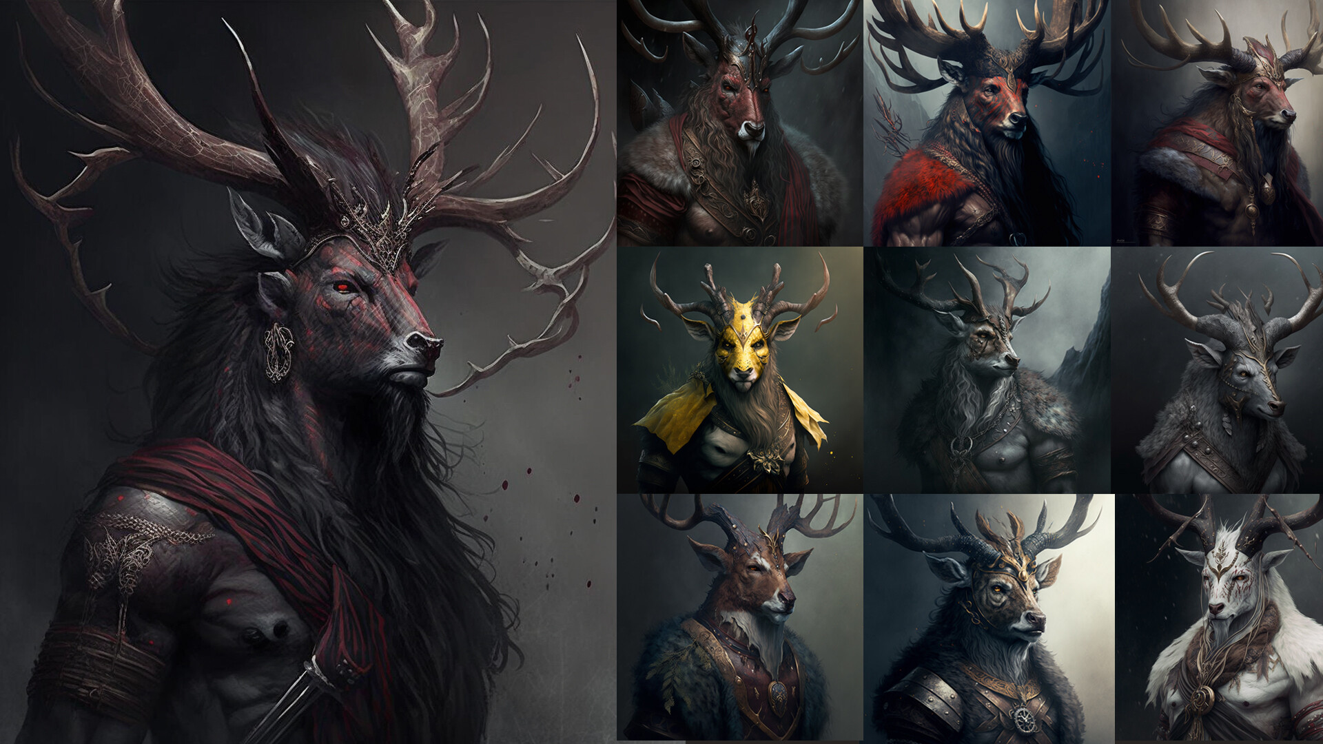 ConceptWithMe - 200 Deer Warrior Reference Pack Vol.01