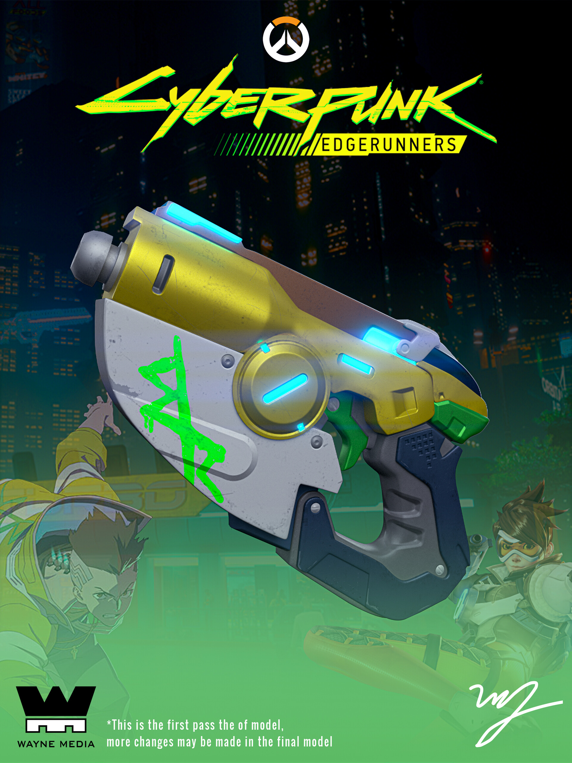ArtStation - Tracer Gun X Cyberpunk Edgerunner (Fan Made Poster)