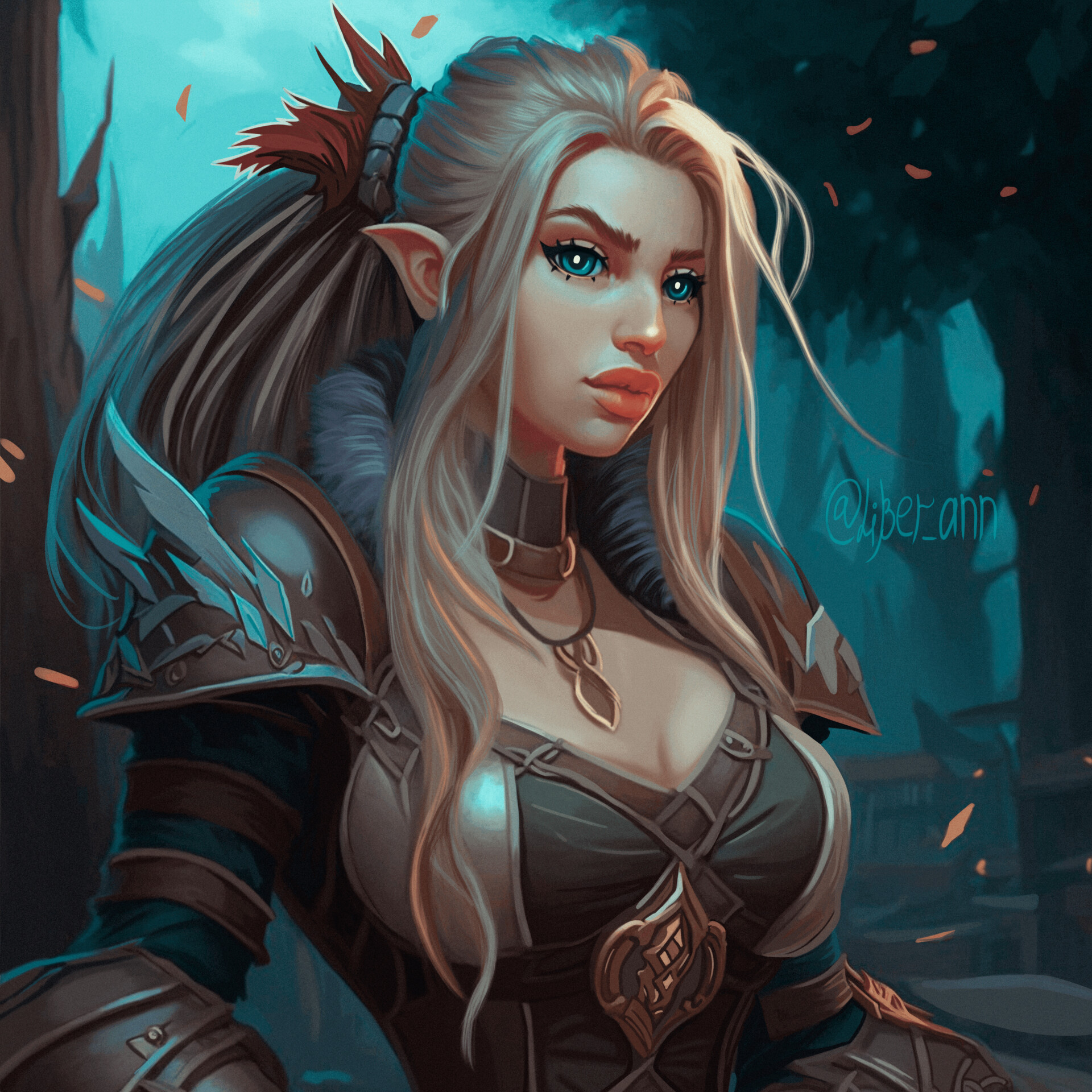 ArtStation - Warrior in a fairy forest