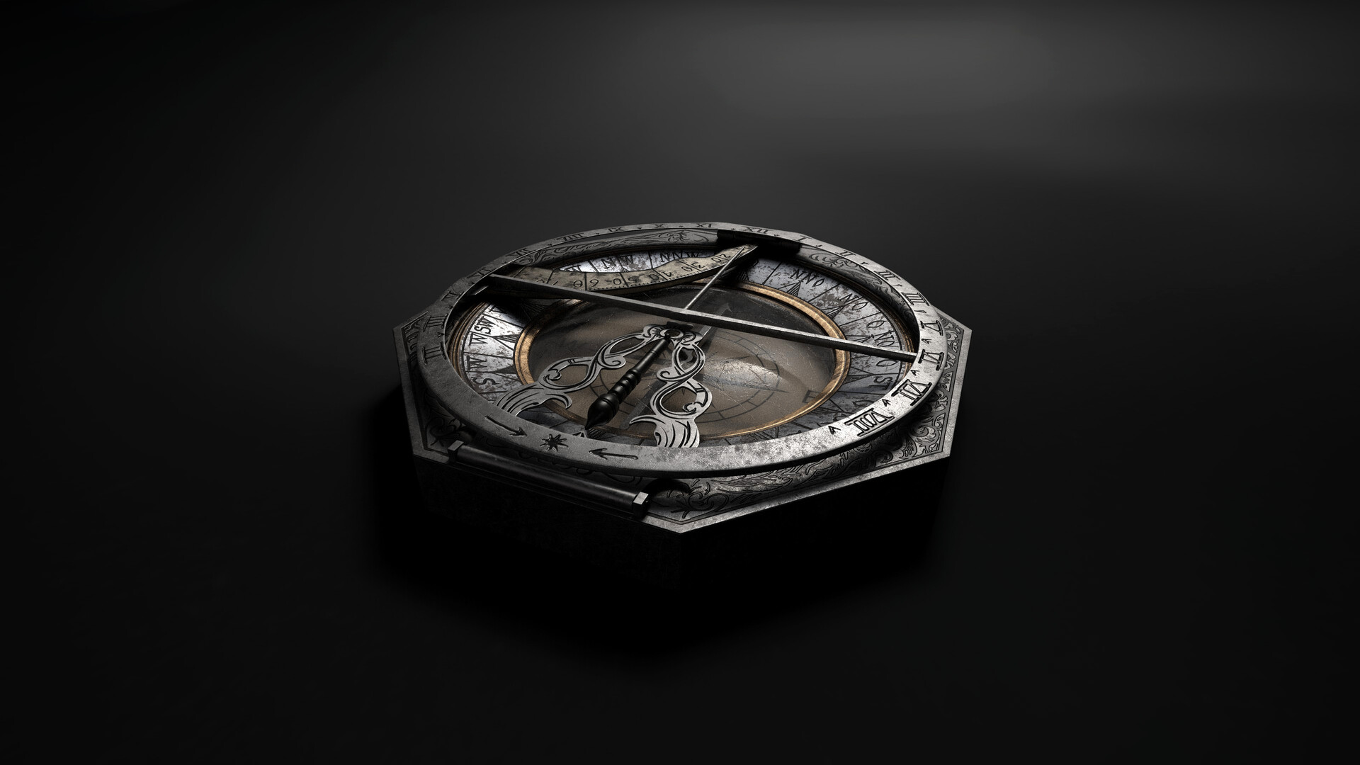 ArtStation - Compass with Sundial
