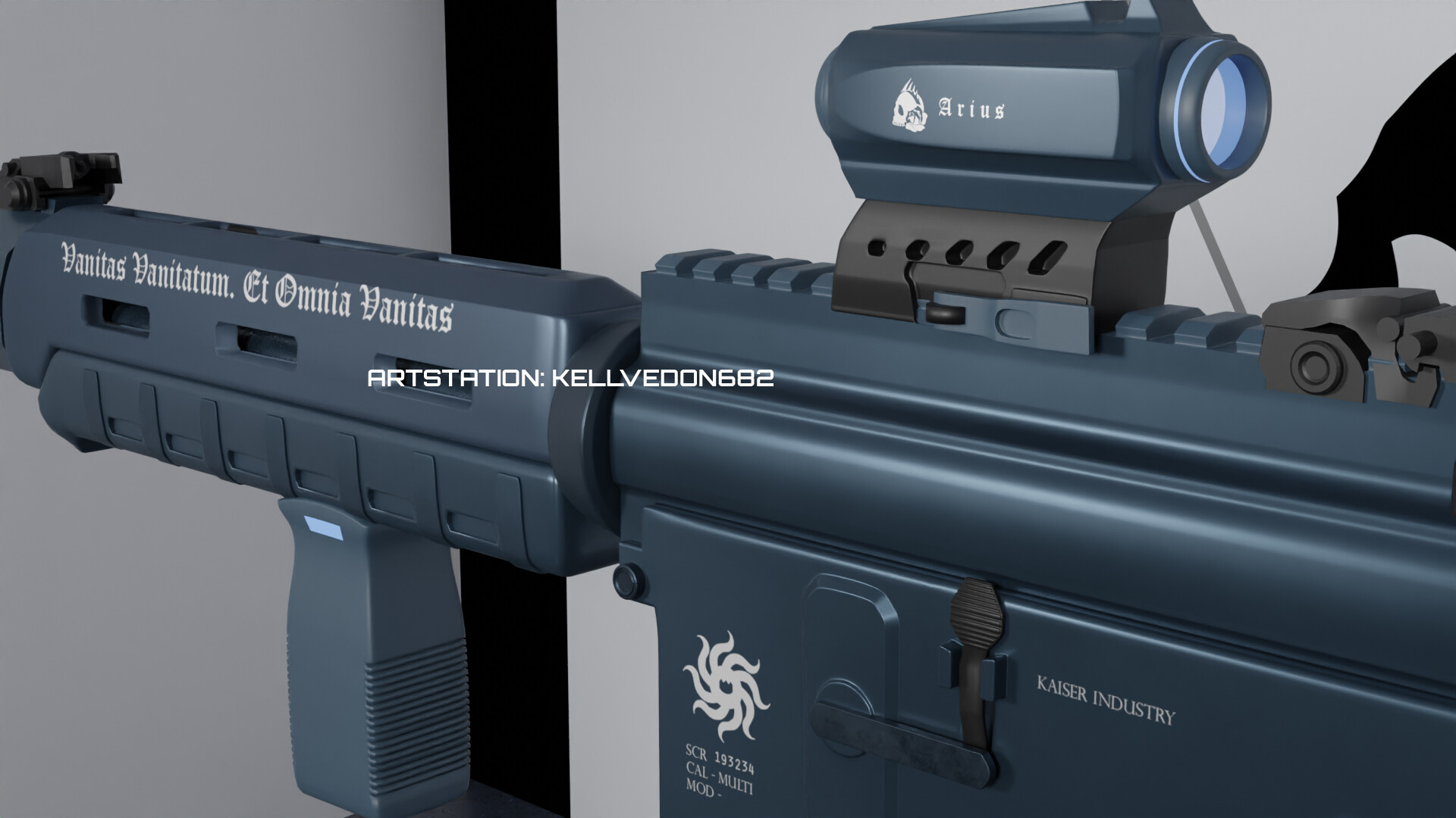ArtStation - Joumae Saori's AR-15 Custom Build in blender