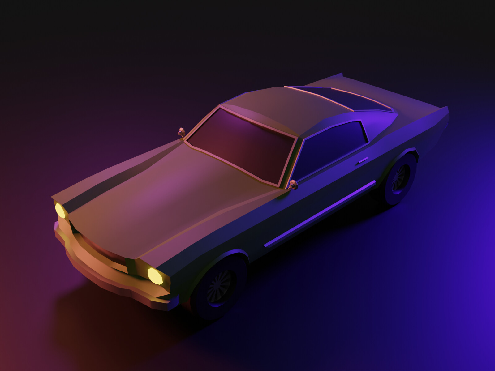 ArtStation - Low Poly 1965 Ford Mustang