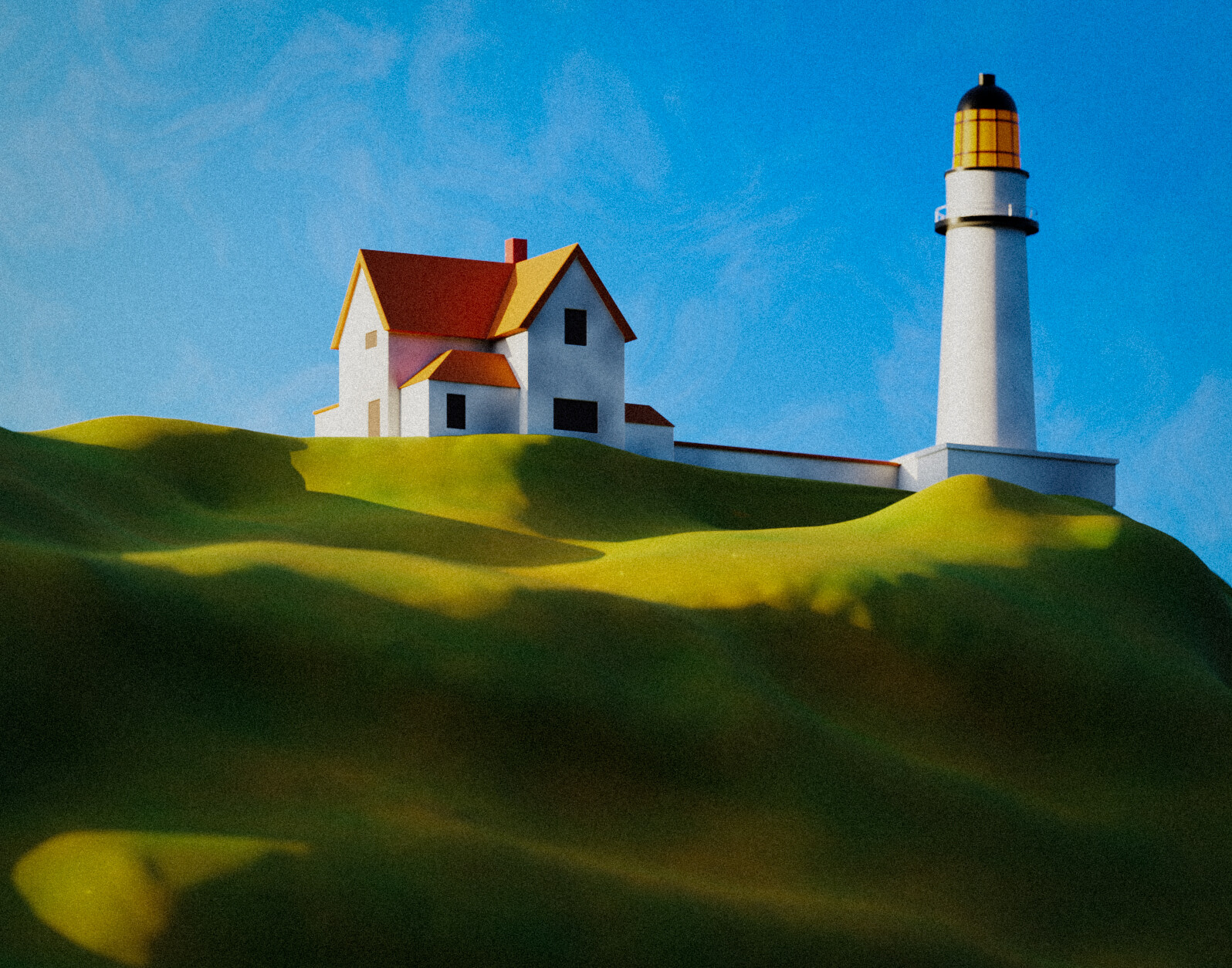 ArtStation - Edward Hopper's Lighthouse Hill