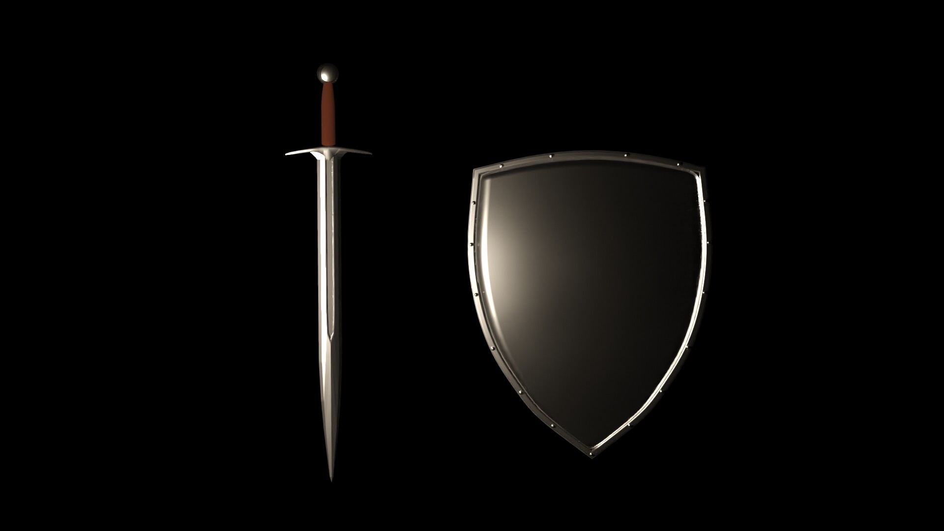 ArtStation - Sword with Shield -3D Model