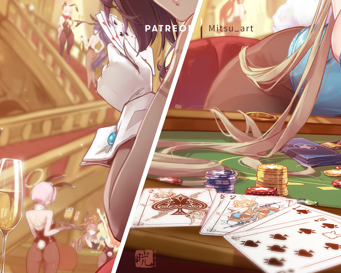 Mitsu Art - Casino Bunnies